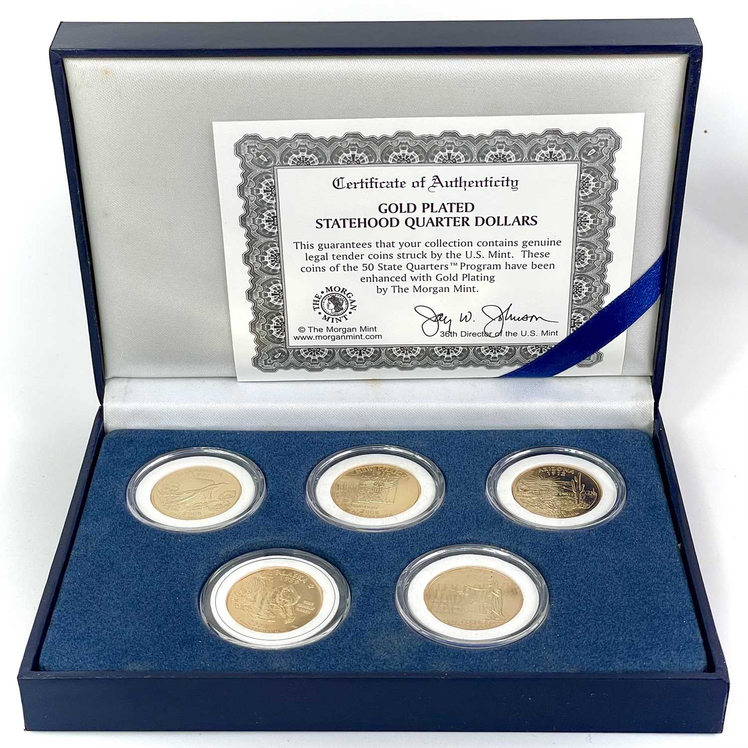 Lot 24 - Complete set of USA 24ct gold plated State