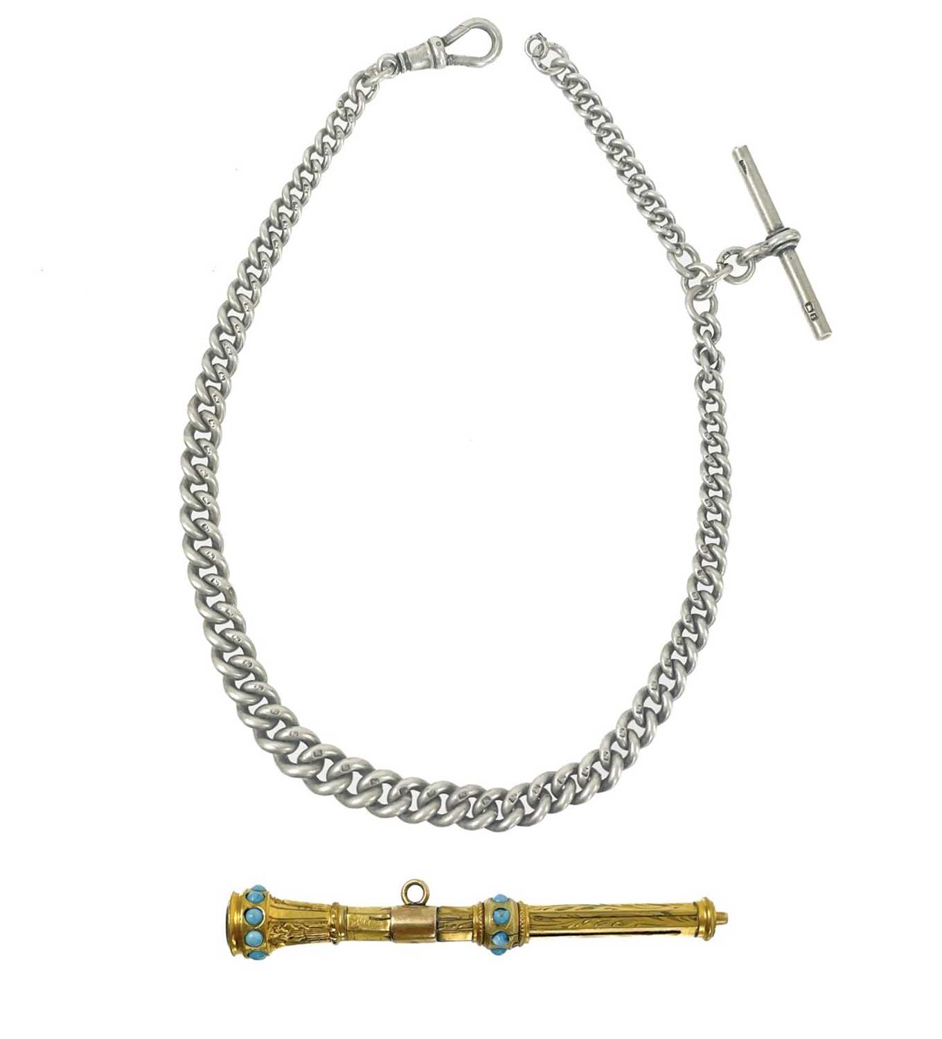 Lot 72 - A Victorian pinchbeck, turquoise set