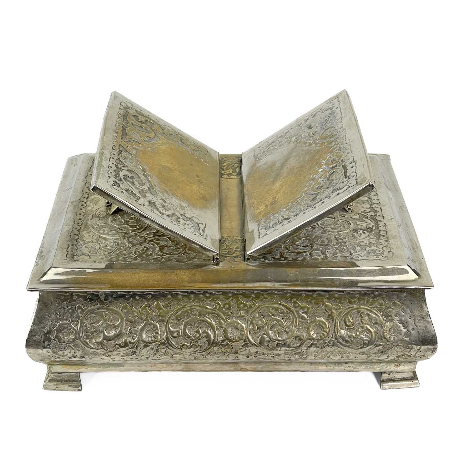Lot 126 - A silver plated Koran stand, early-mid 20th