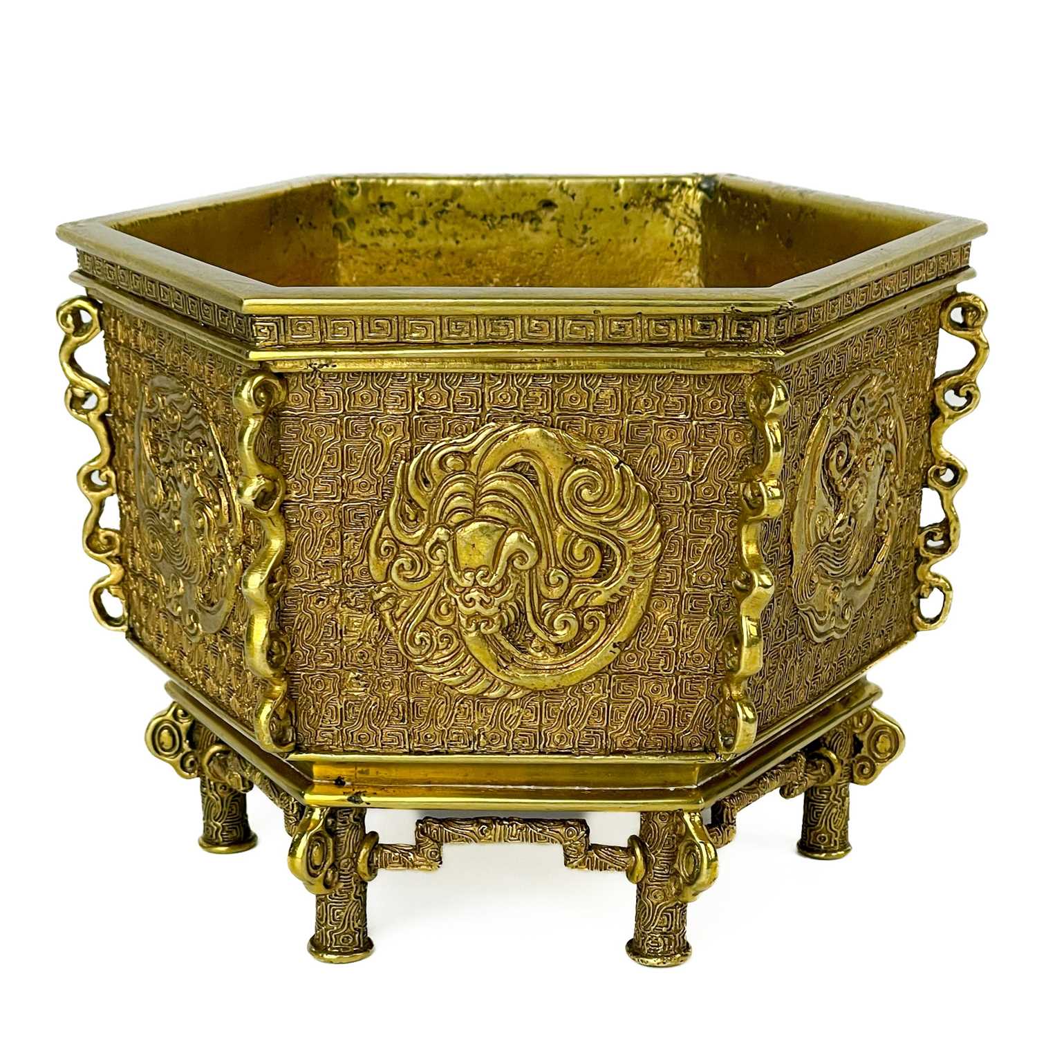 Lot 373 - A Japanese gilt bronze censer, by Murata