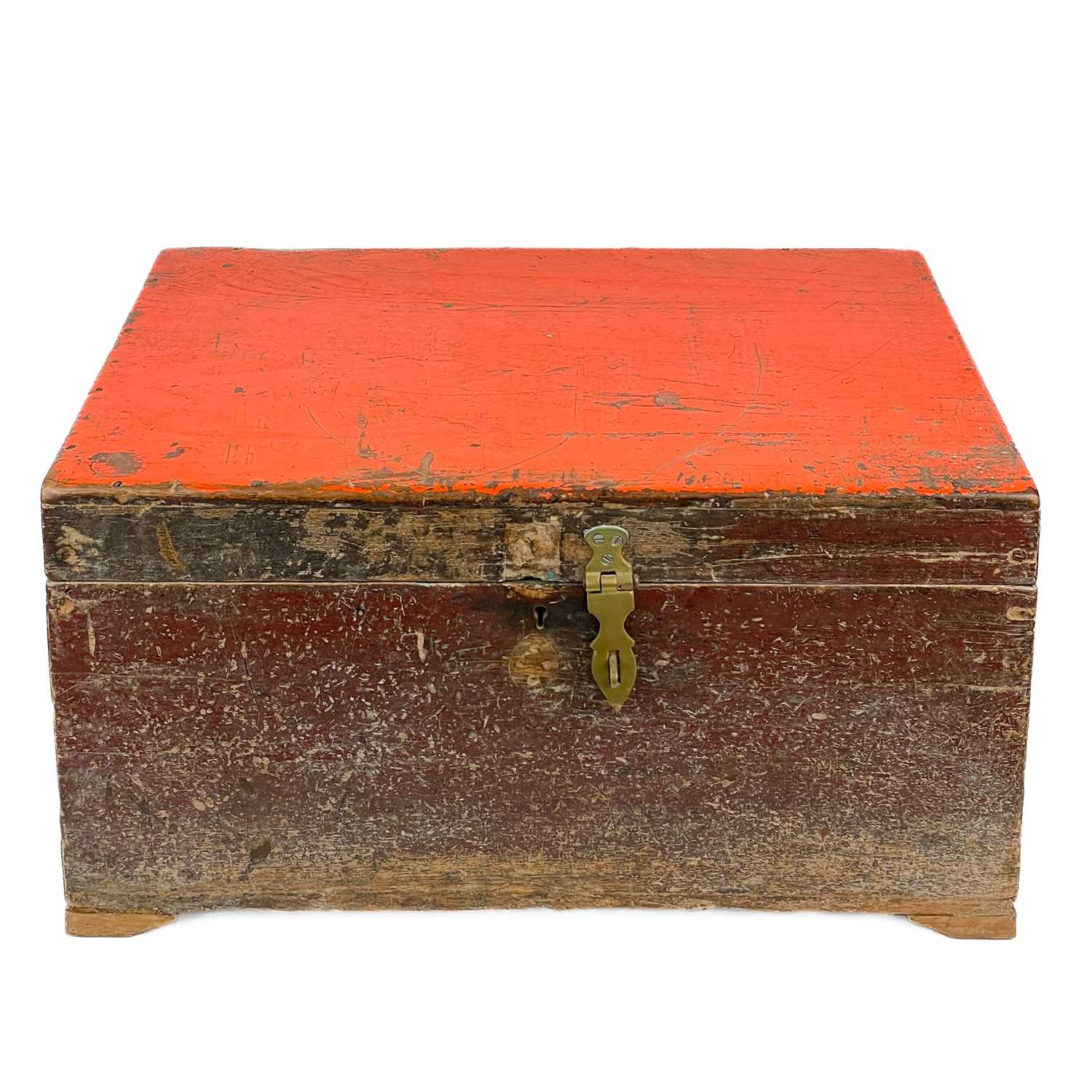 Lot 143 - An Indian painted wood scribes box, late