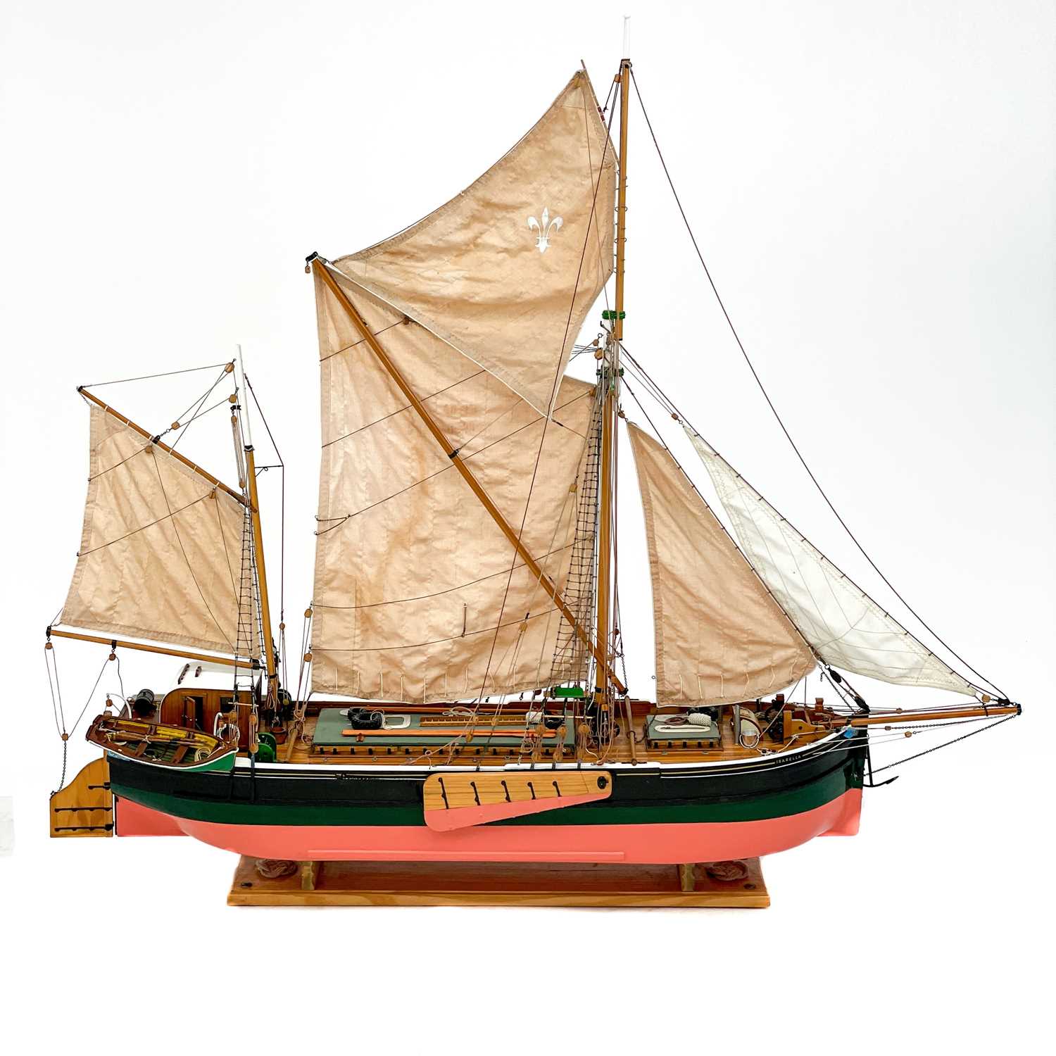 Lot 55 - A large scratch built model of a Thames barge