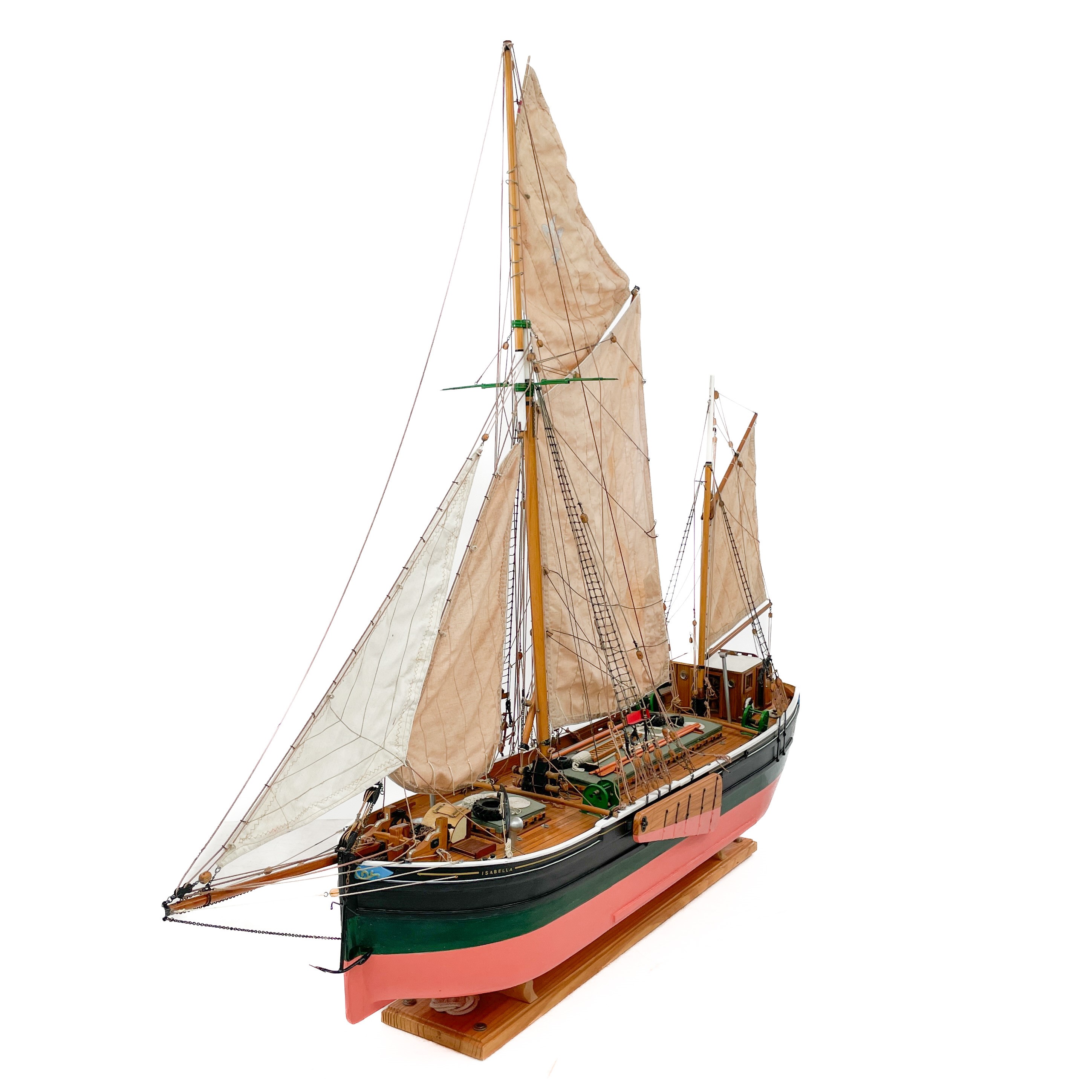 Lot 55 - A large scratch built model of a Thames barge
