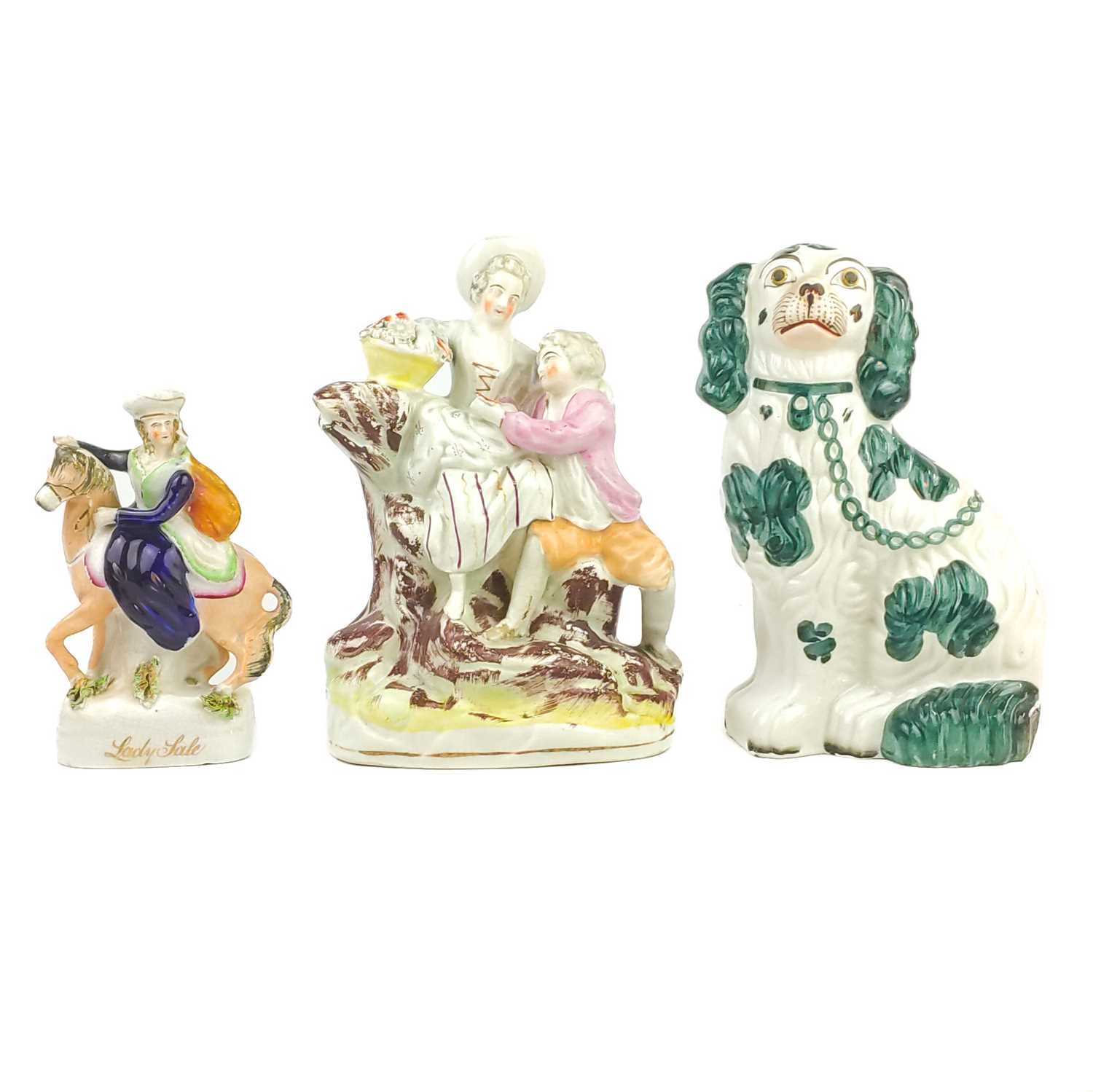 Lot 179 - A rare Victorian Staffordshire equestrian