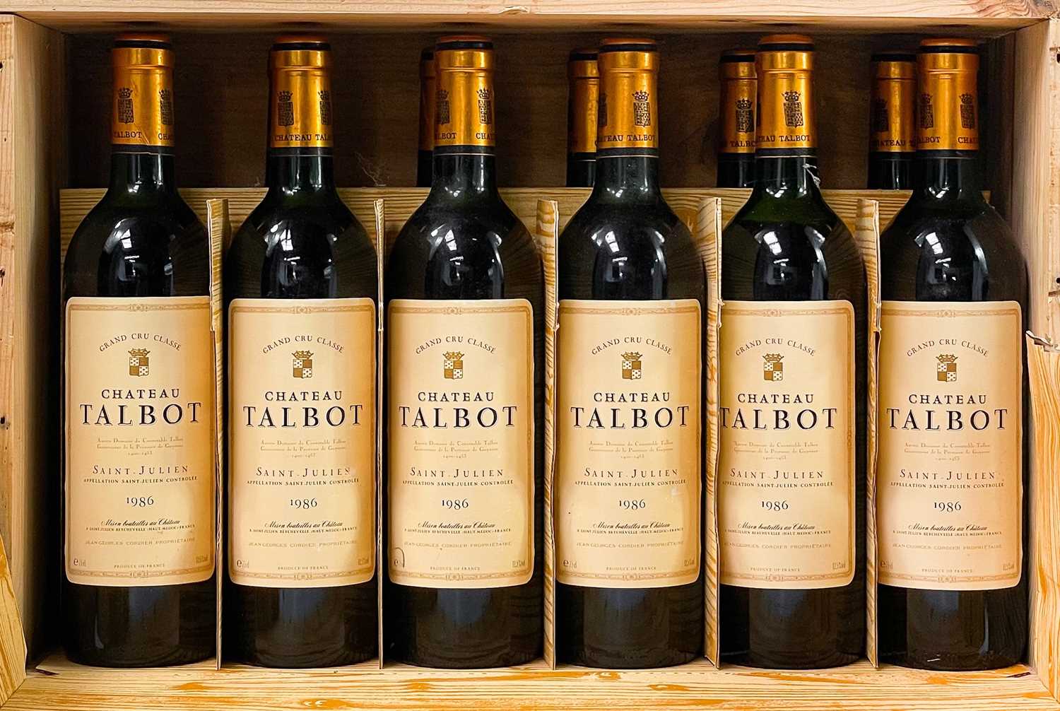 Lot 102 - A case of 12 bottles of Chateau Talbot 1986