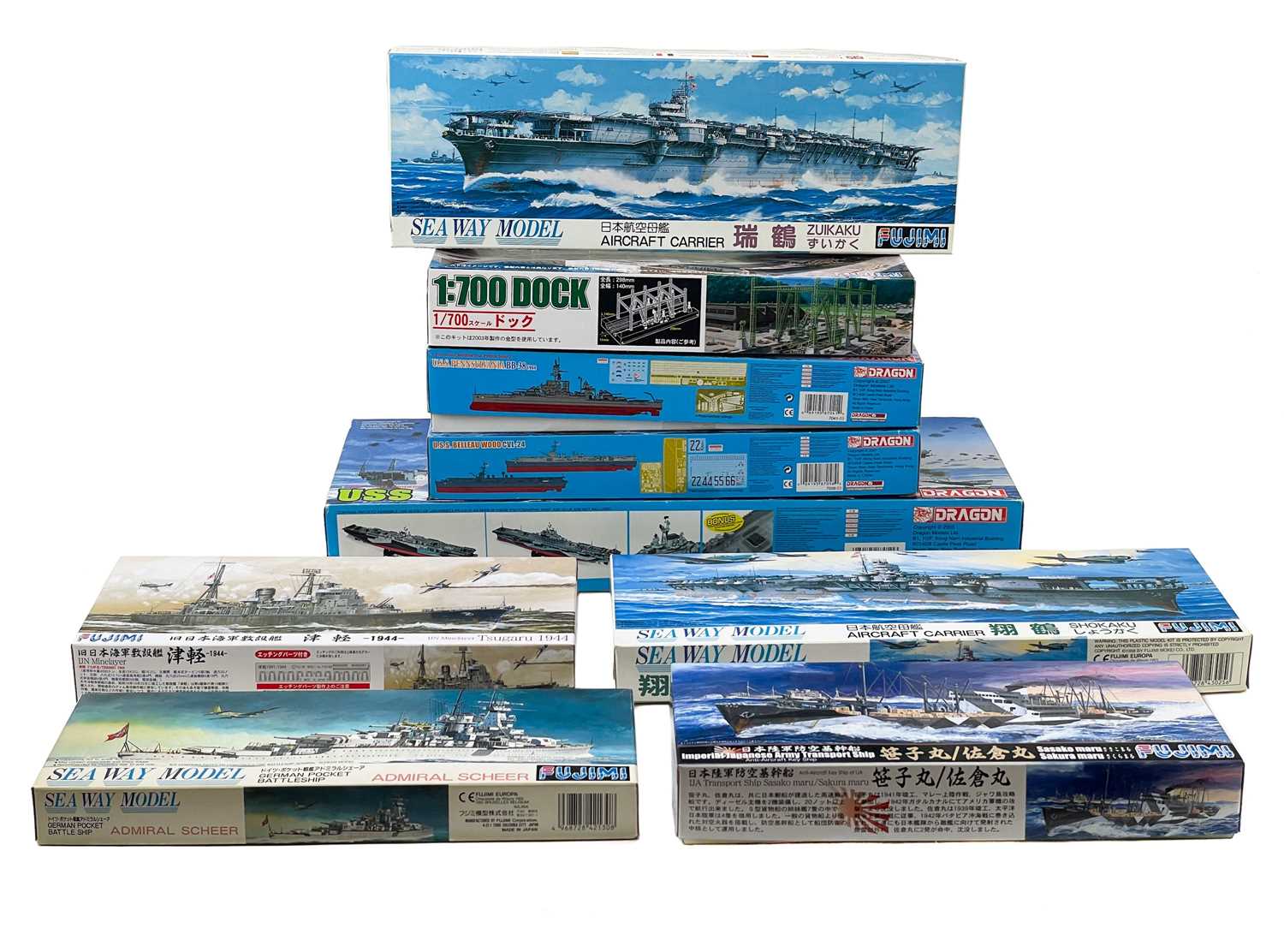 Lot 843 - Un-made plastic model kits. Fujimi / Dragon