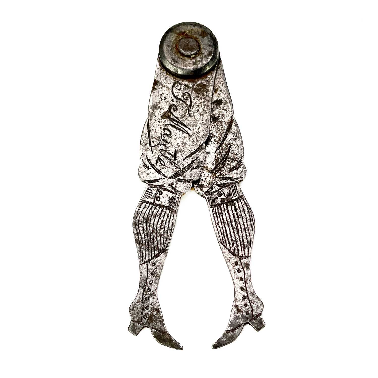 Lot 106 - A pair of French late 19th century steel