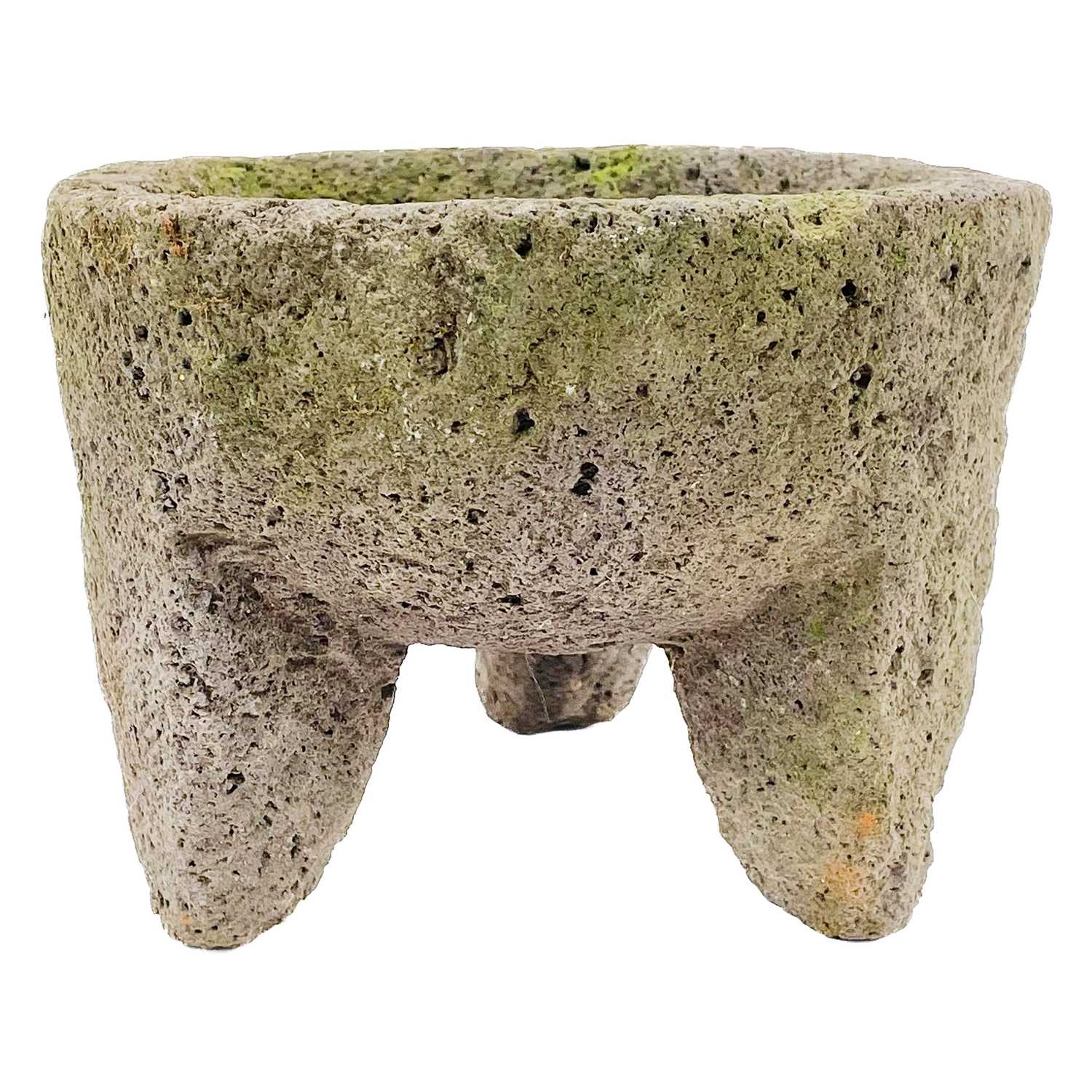 Lot 9 - A stone tripod crucible.