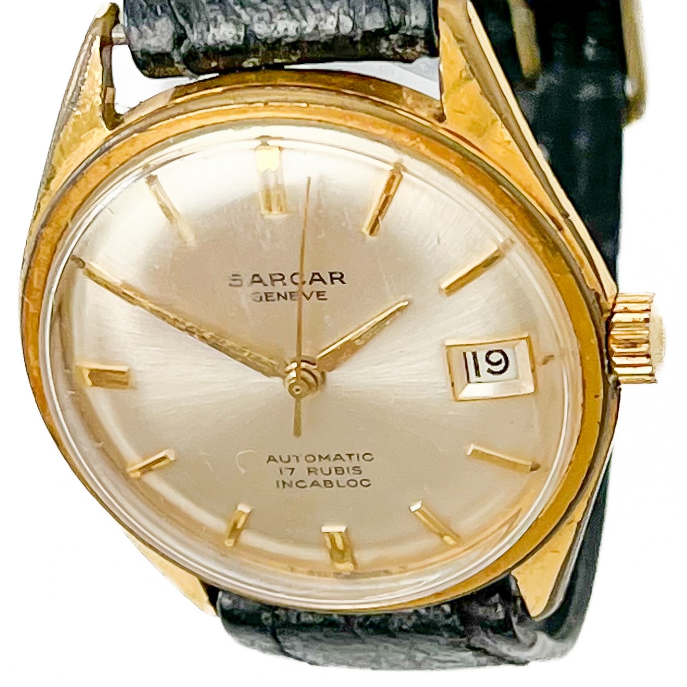 Lot 163 - A Sarcar Geneve gold-plated automatic