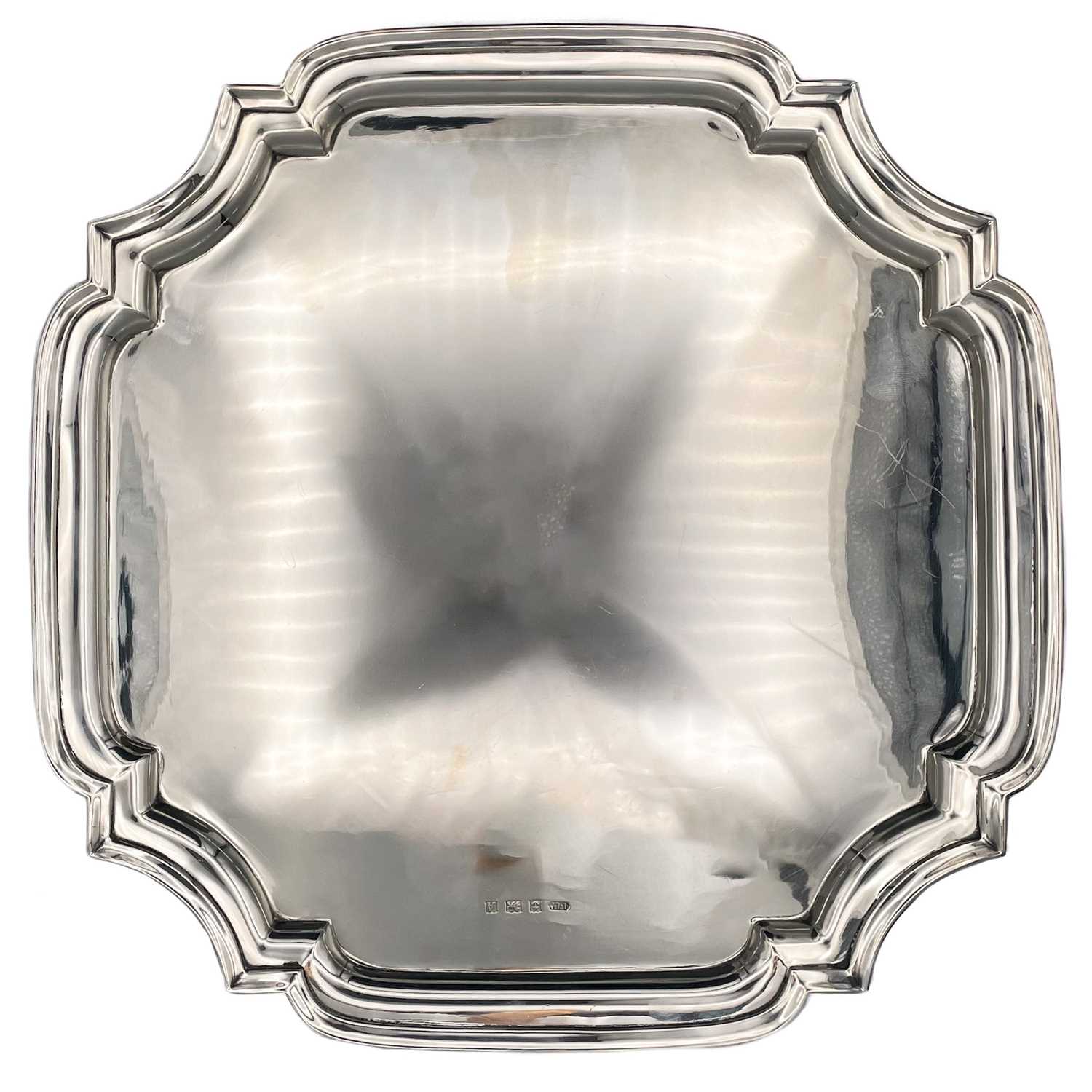Lot 32 - A modern silver tray.