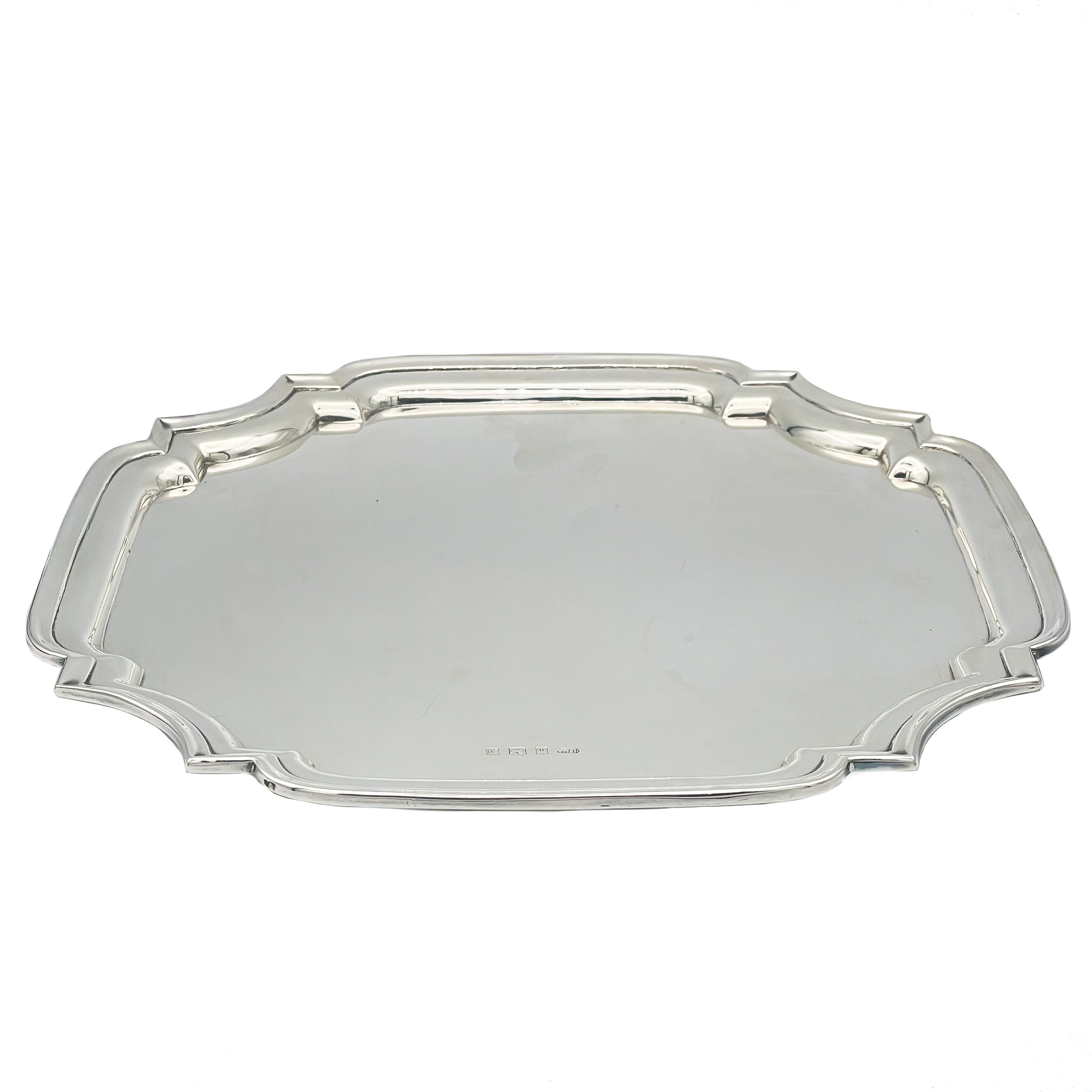 Lot 32 - A modern silver tray.