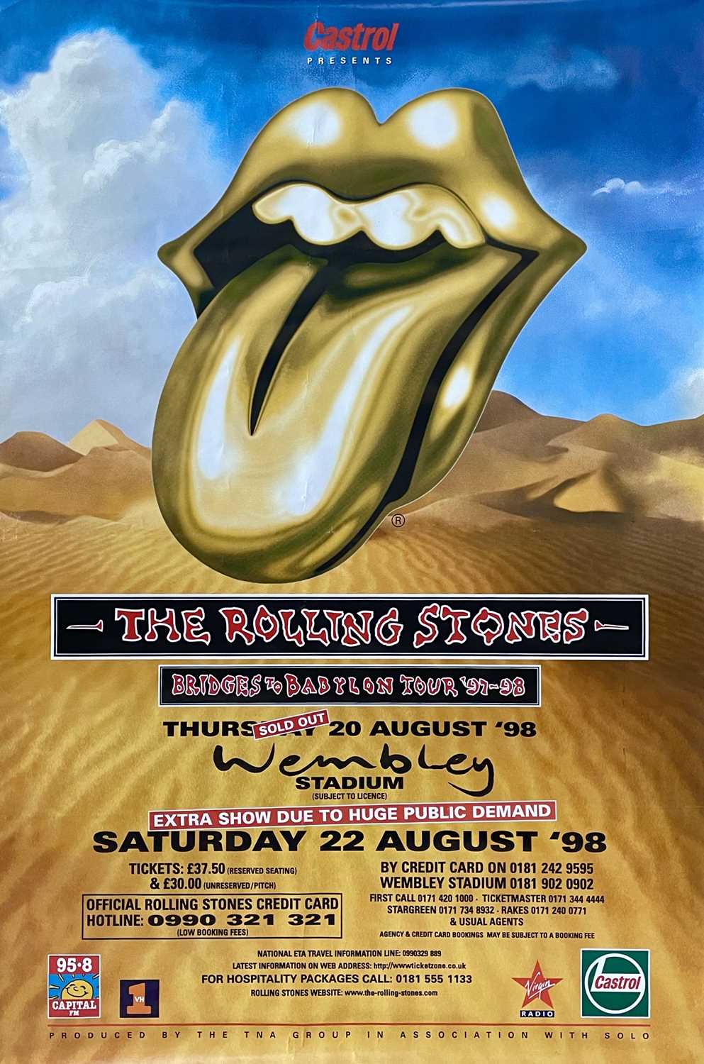 Lot 332 - The Rolling Stones tour poster