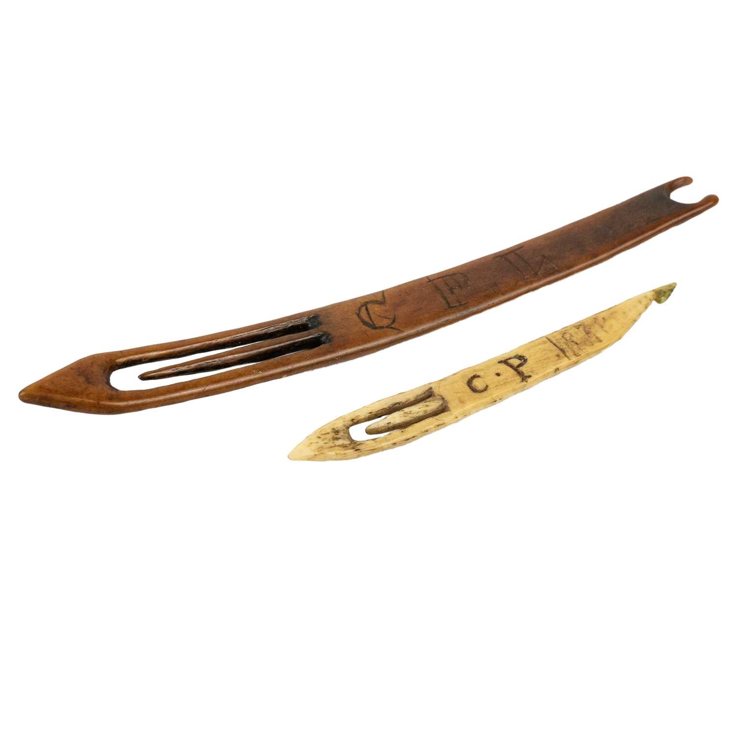 Lot 65 - 19th century bone and horn Cornish net