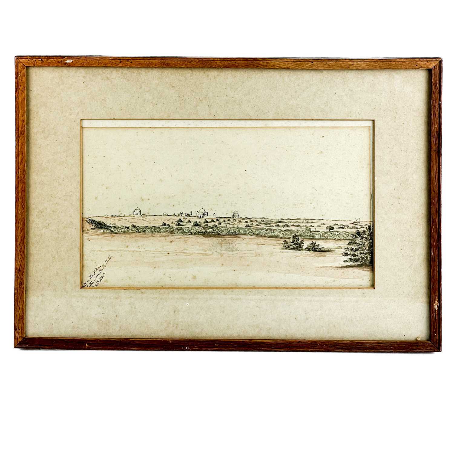 Lot 82 - A Middle Eastern watercolour landscape scene,