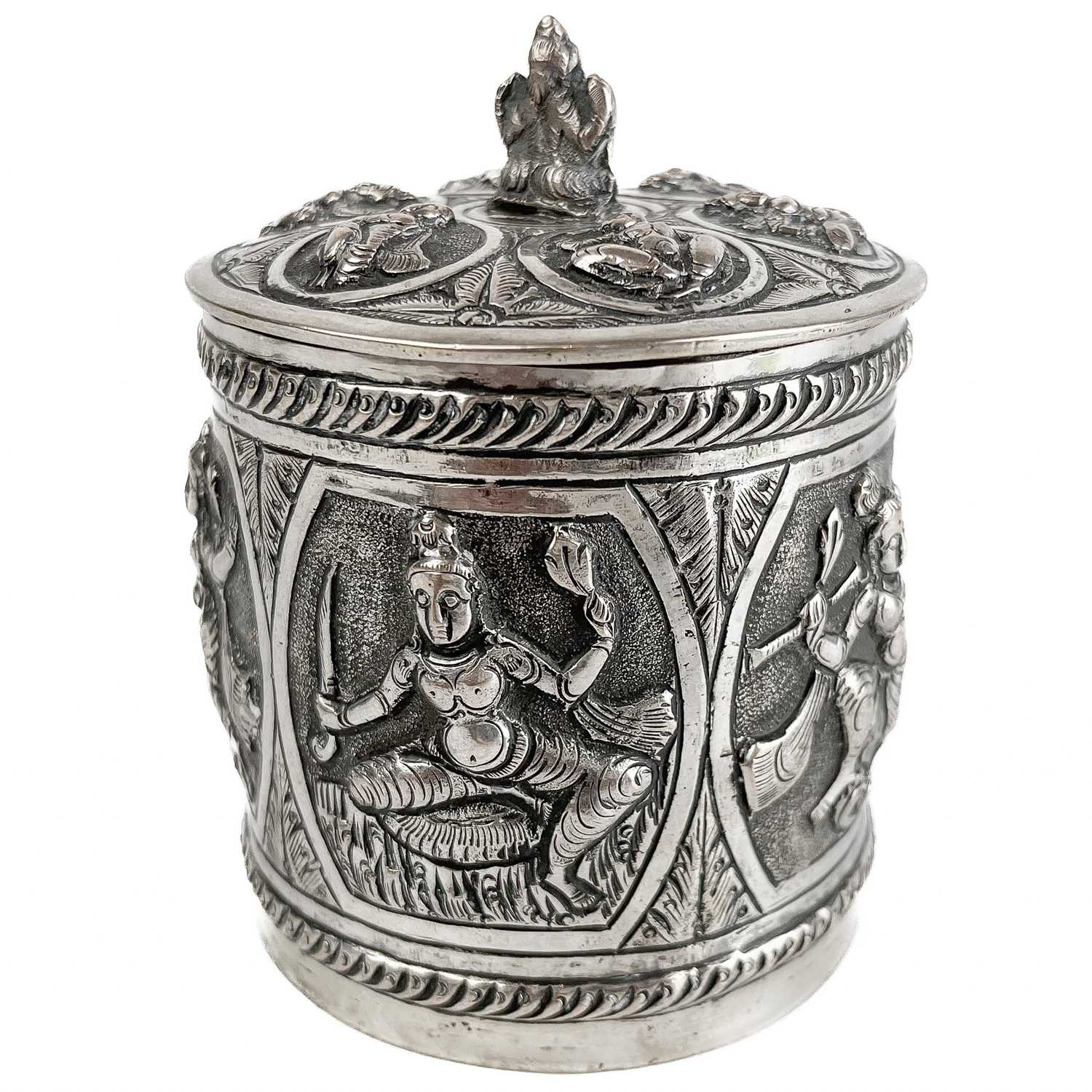 Lot 93 - A 19th century Indian Swami silver