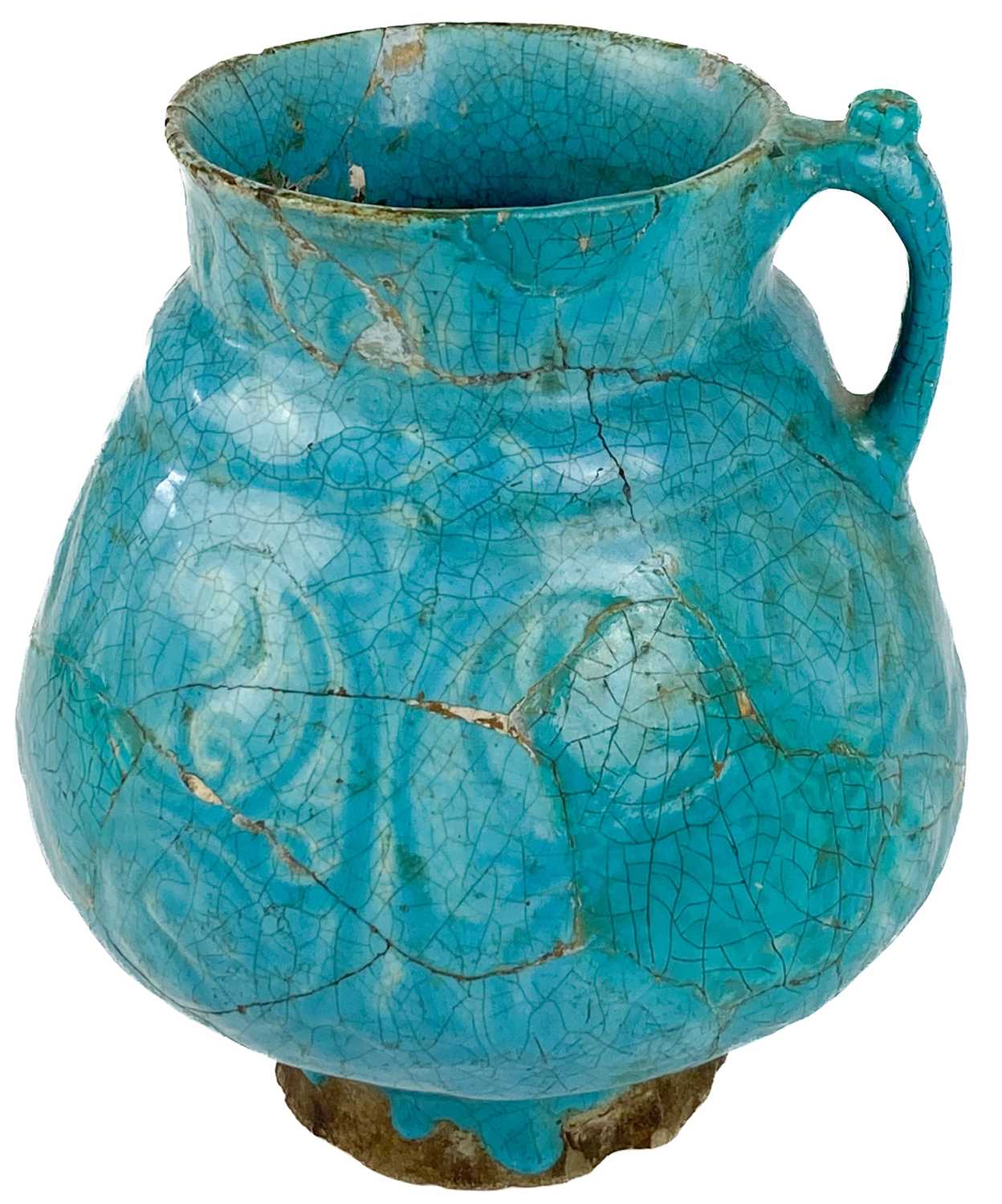 Lot 155 - A Persian pottery jug, 17th century or