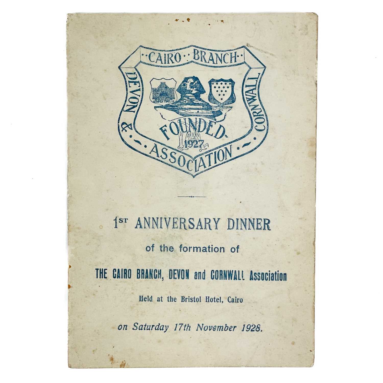 Lot 166 - An autographed menu card from the Bristol