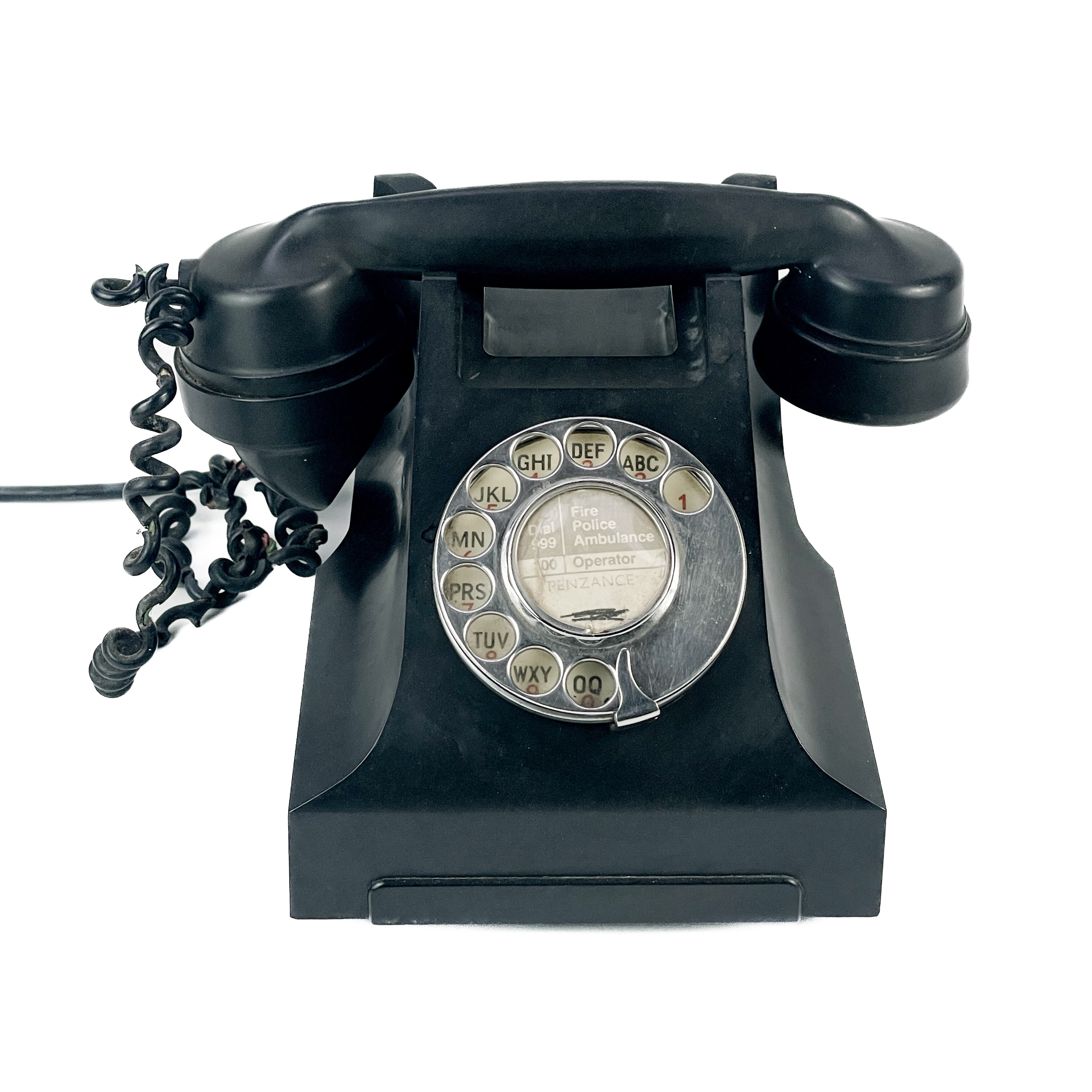 Lot 134 - A black Bakelite telephone circa 1930.