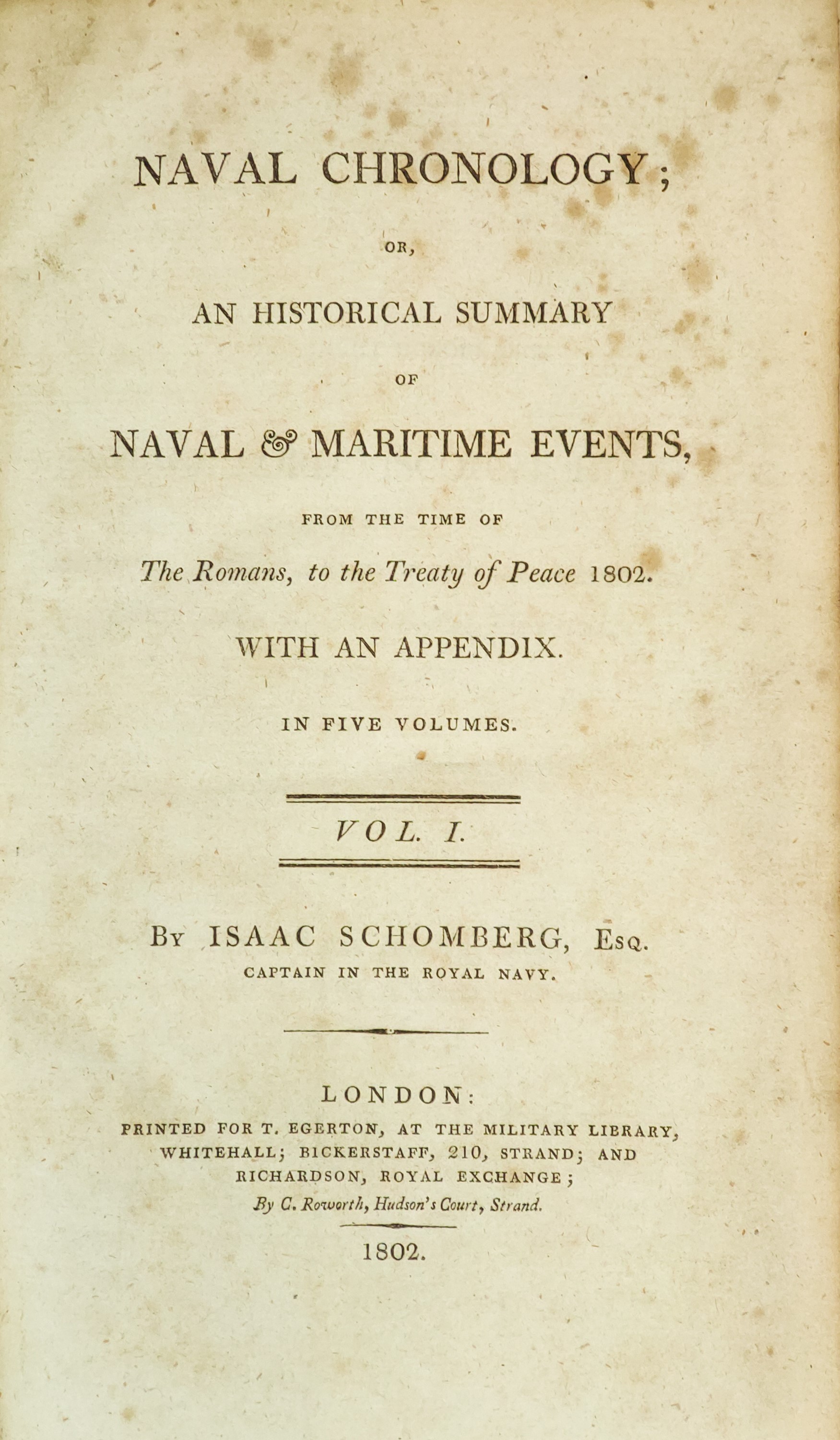 Lot 45 - SCHOMBERG, Isaac.