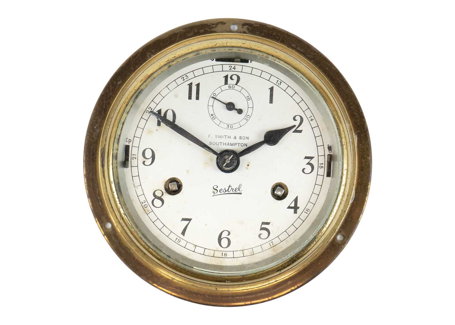 Lot 376 - A Sestrel bulkhead clock for F. Smith & Son