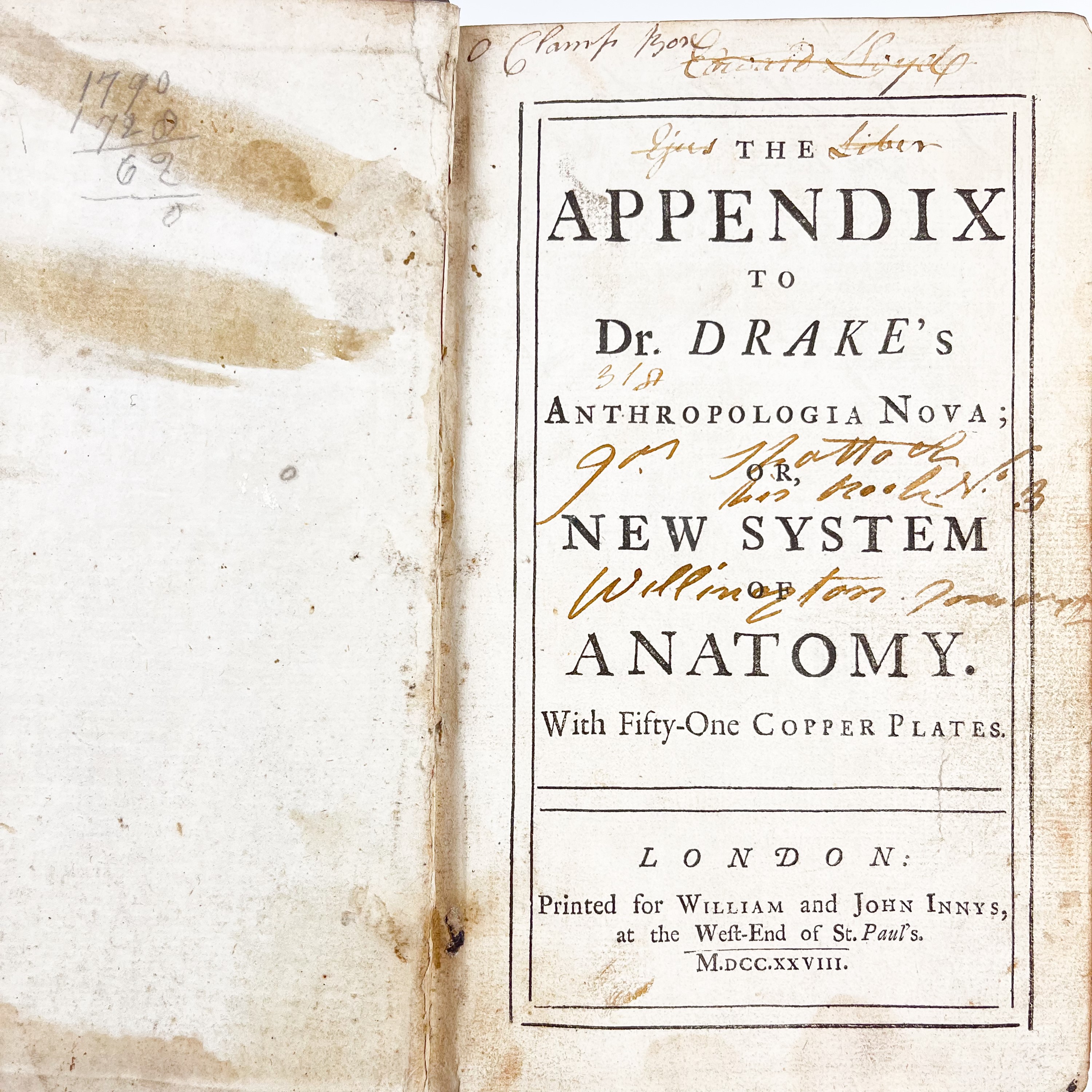Lot 535 - 'The Appendix to Dr. Drake's Anthropological