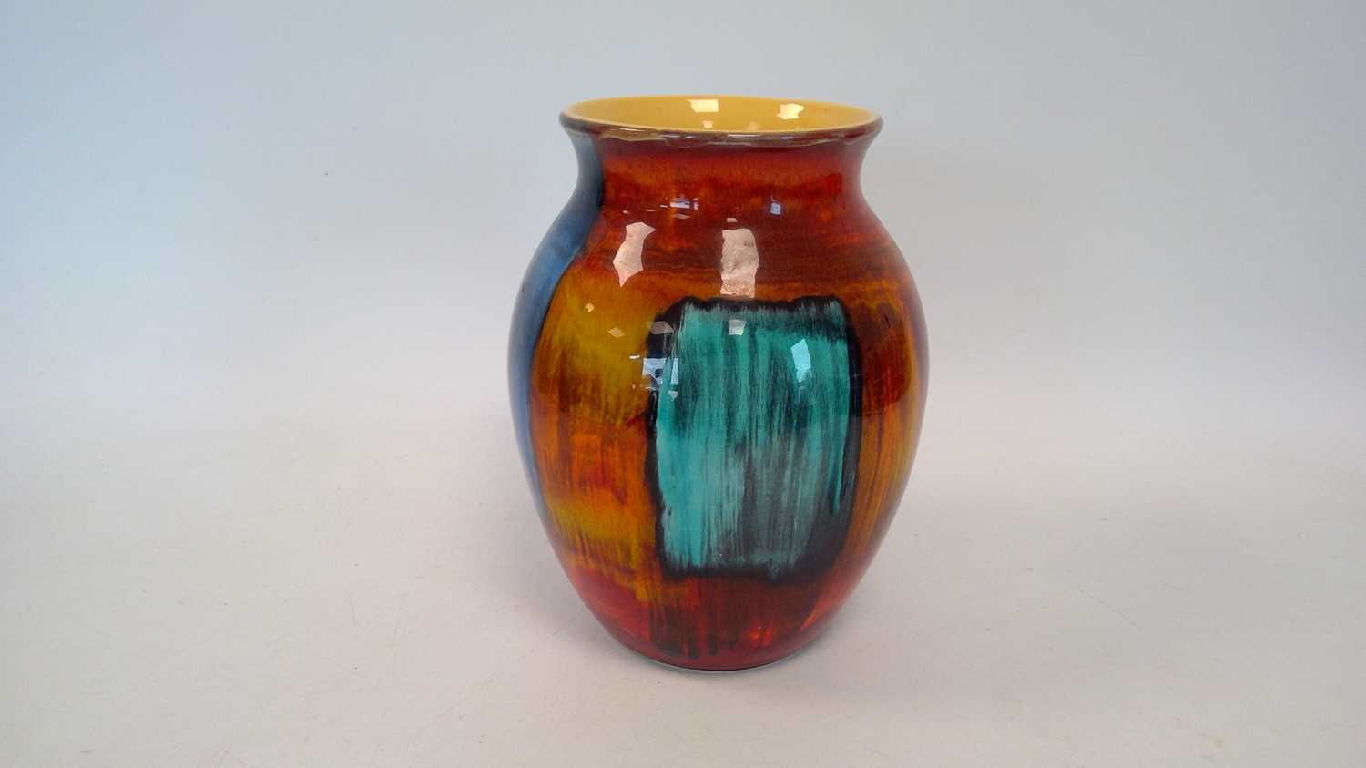 Lot 63 - A Poole pottery 'Gemstones' vase, 21cm tall.