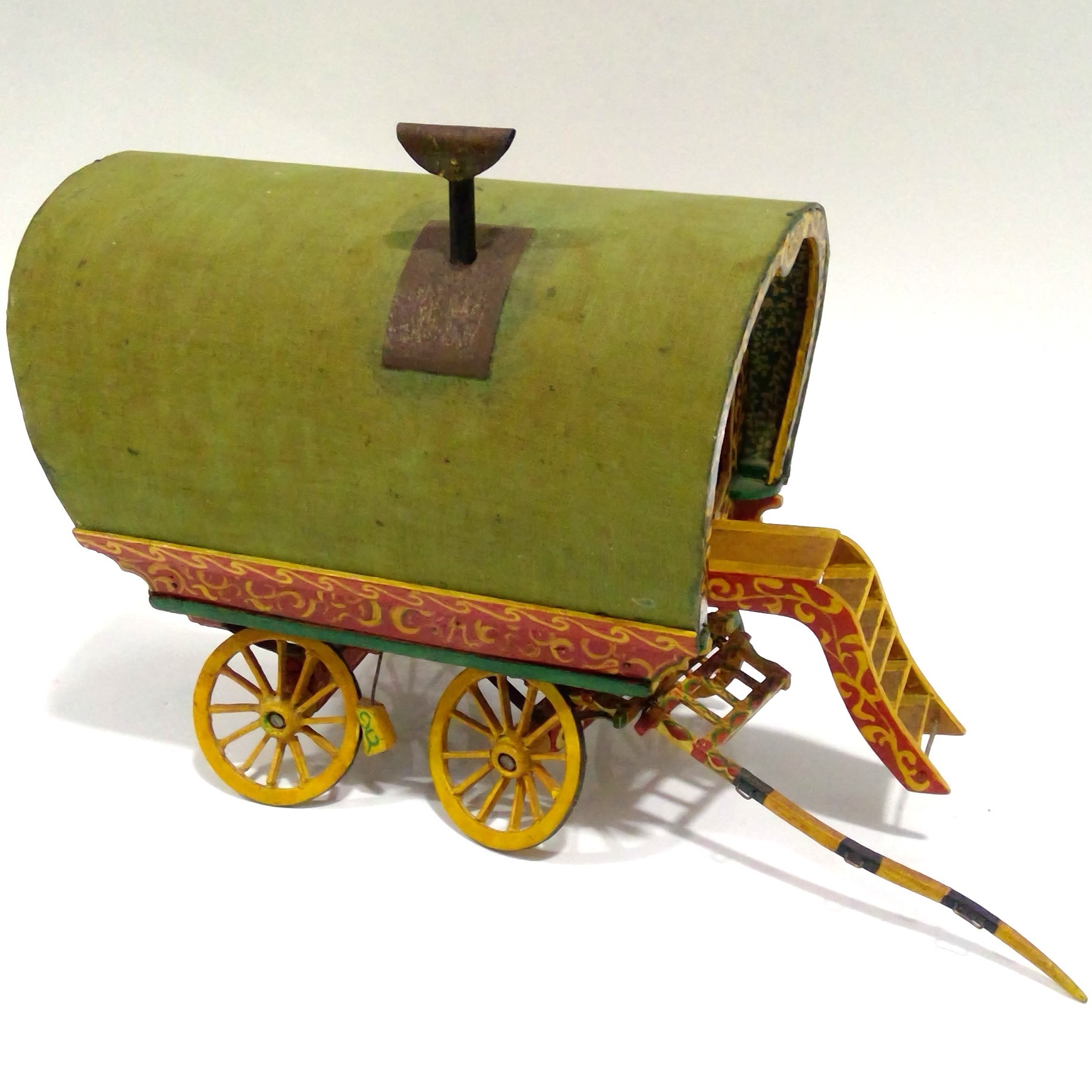 Lot 168 - A handmade wooden bow-toped Gypsy caravan.