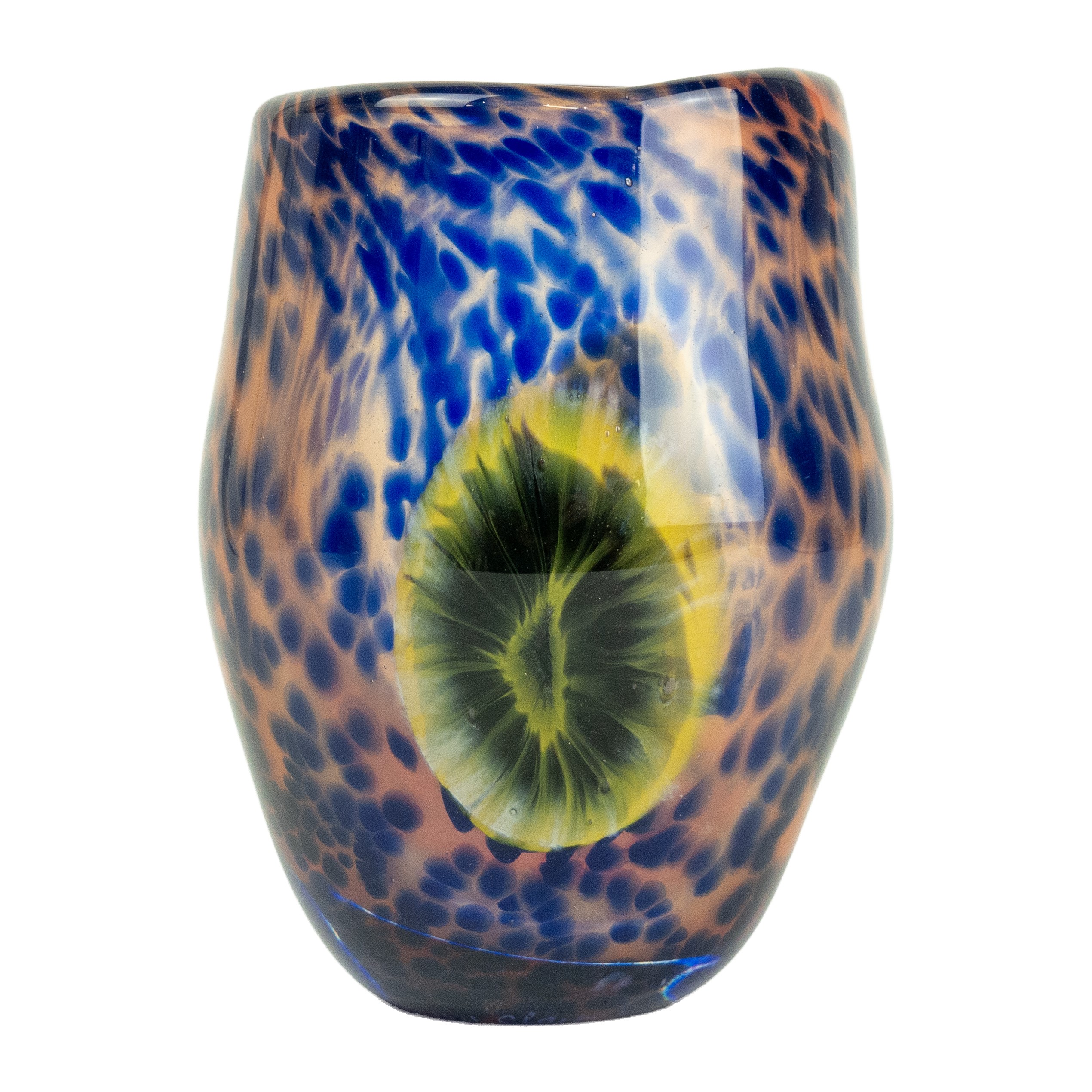 Lot 408 - An art glass vase by Lesley Clarke,