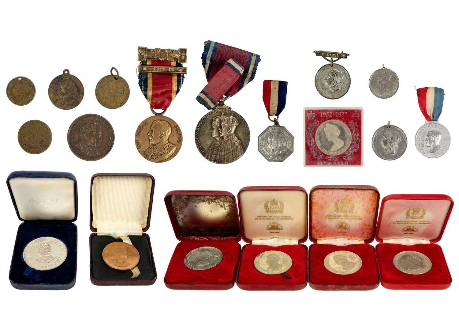 Lot 223 - Royalty related cased silver and other