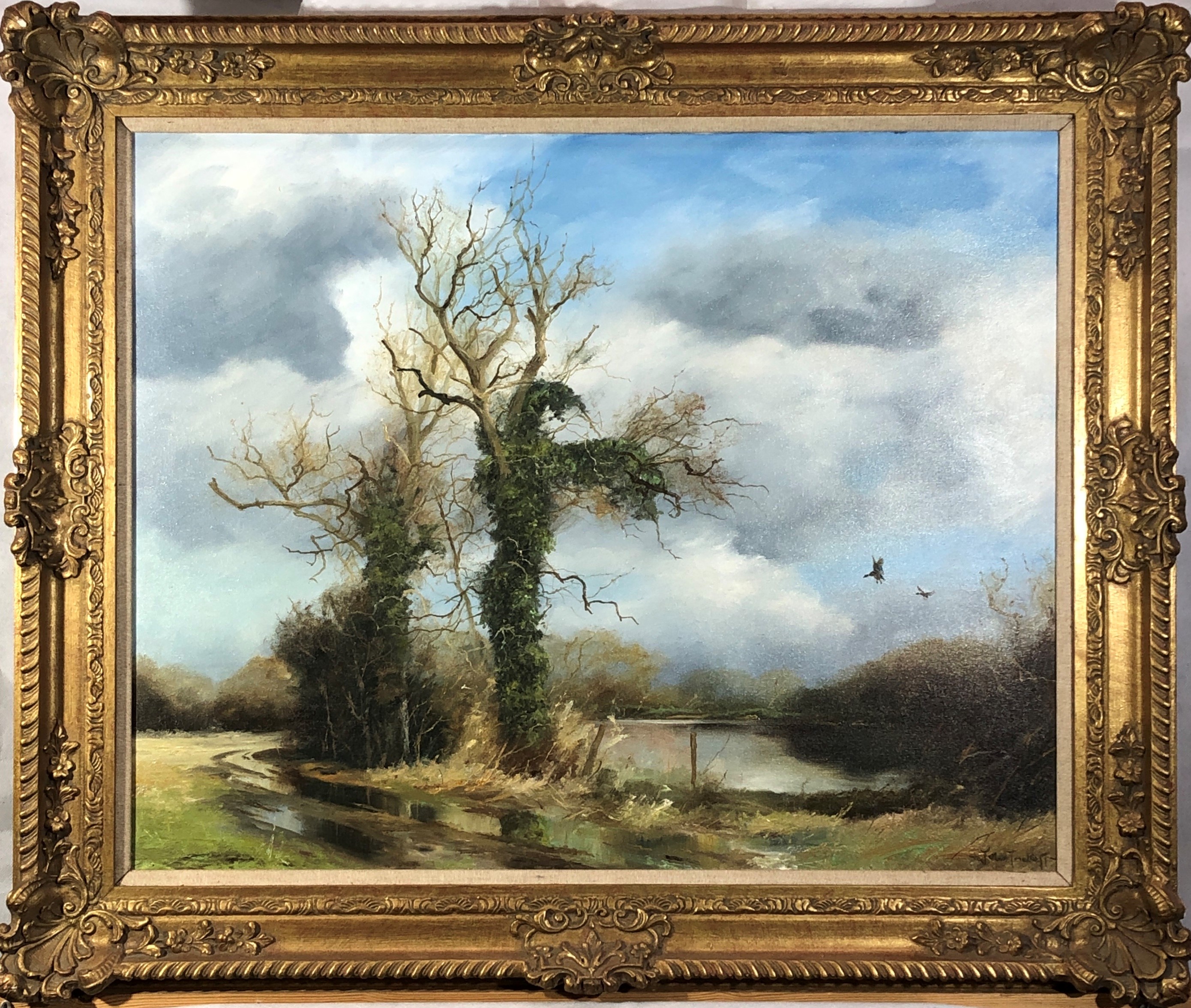 Lot 74 - John Trickett (b. 1952) Rural Landscape with