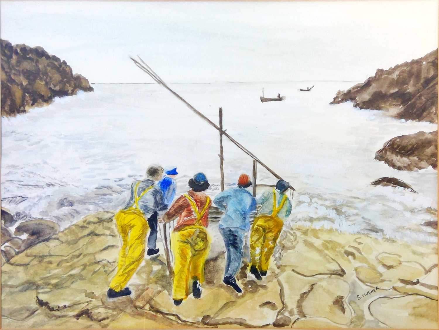 Lot 211 - S. Mutimer 'Catching the early morning tide'