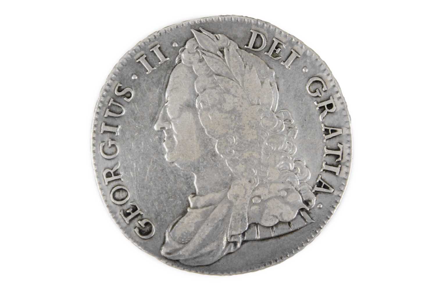 Lot 199 - George II crown 1743