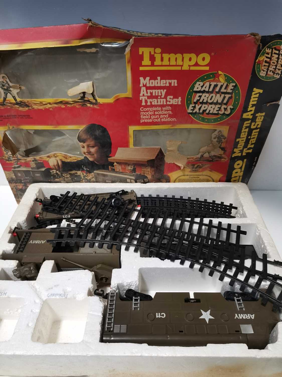 Lot 48 - A rare 1970s Timpo No.245 Modern Army Train