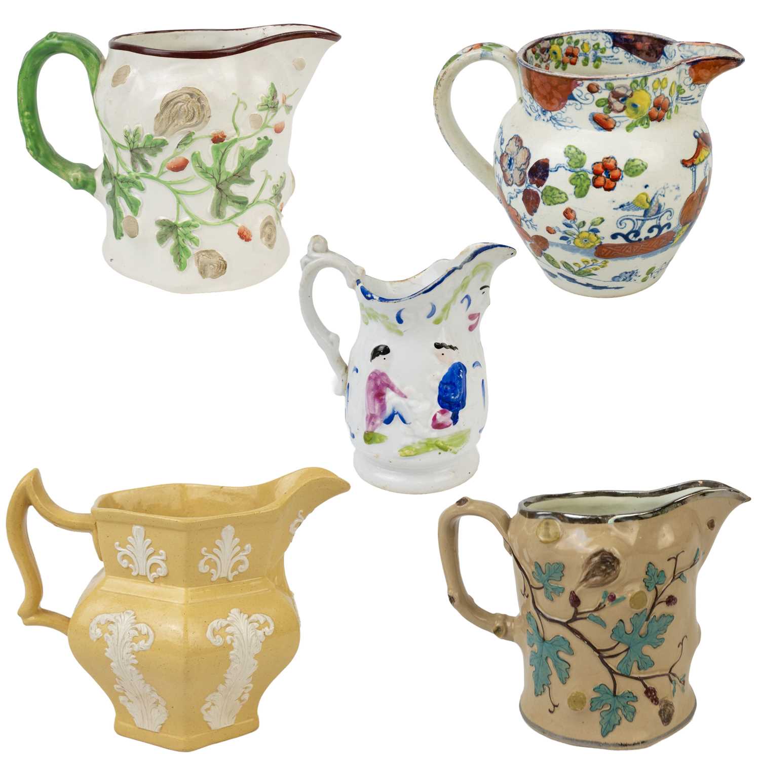 Lot 312 - A Victorian pottery moulded jug.