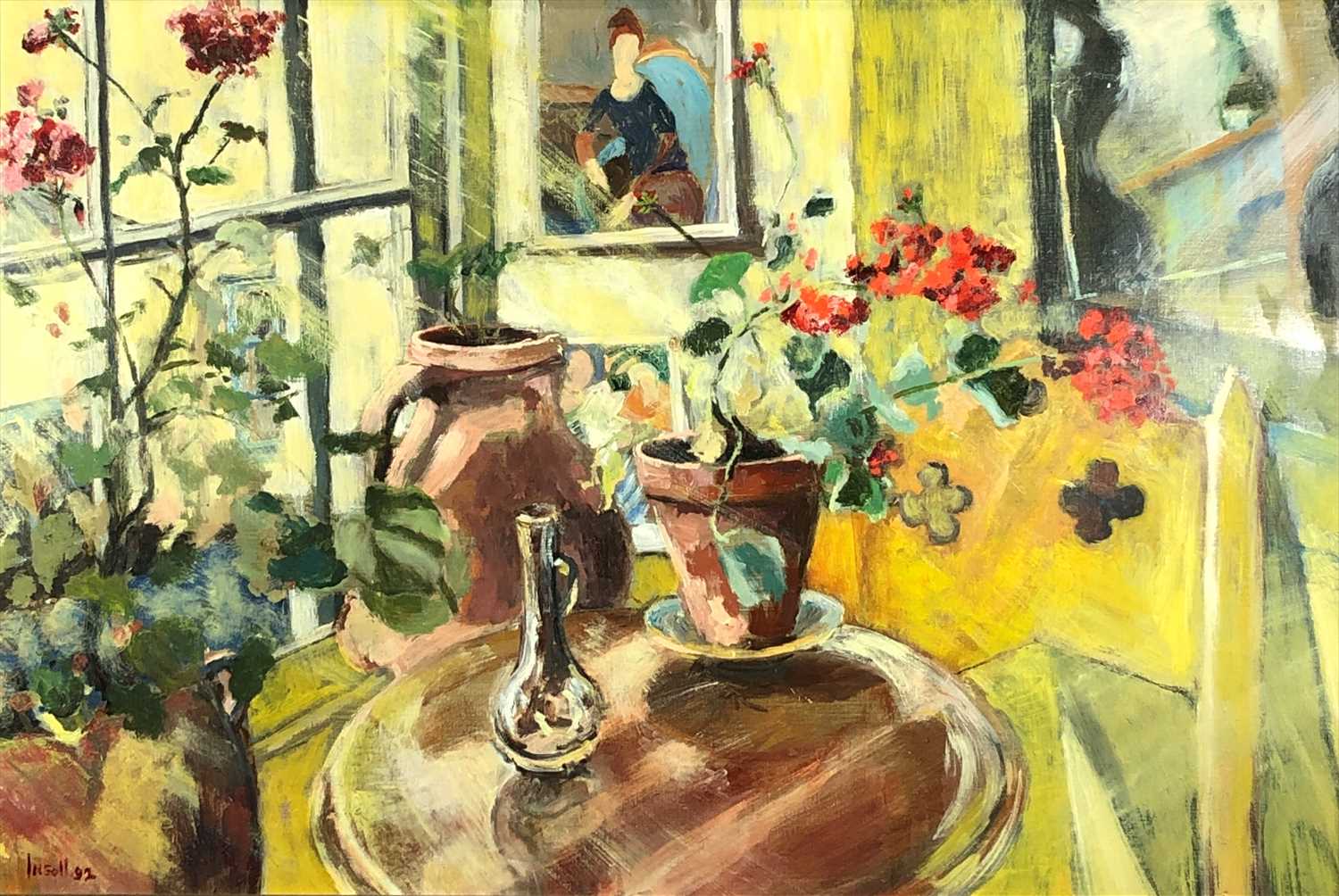 Lot 583 - Chris INSOLL (b.1965) Yellow Still Life Oil