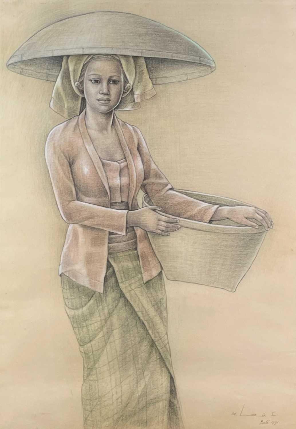 Lot 673 - I. Wayan LOTRA (XX-XXI) Pastel on paper,