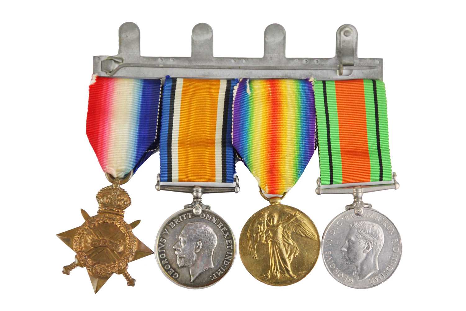 Lot 250 - WW1 1914-1915 Trio plus WW2 Defence Medal
