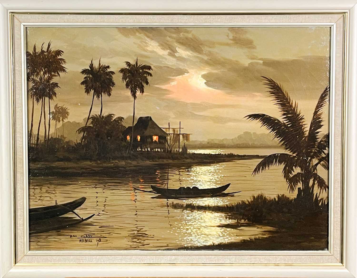 Lot 296 - Ben Alano. Oil on canvas, (Philipino,