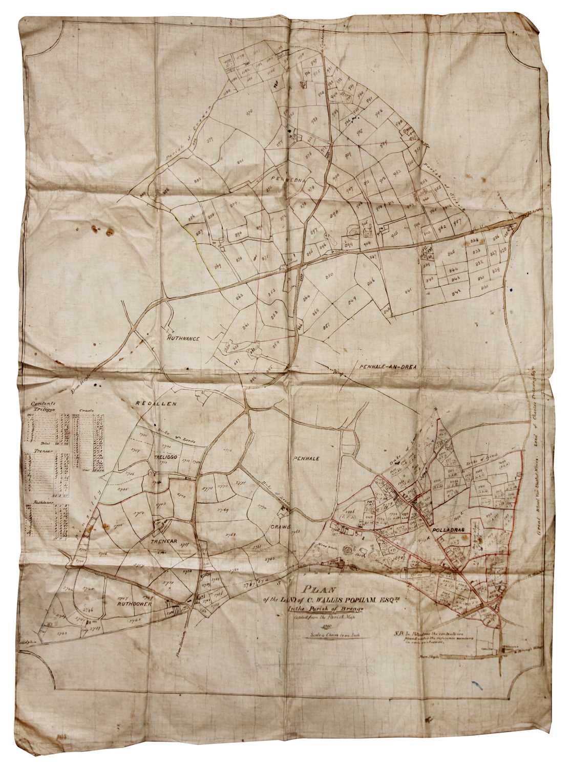Lot 149 - 'Plan of the Land of C. Wallis Popham Esq.