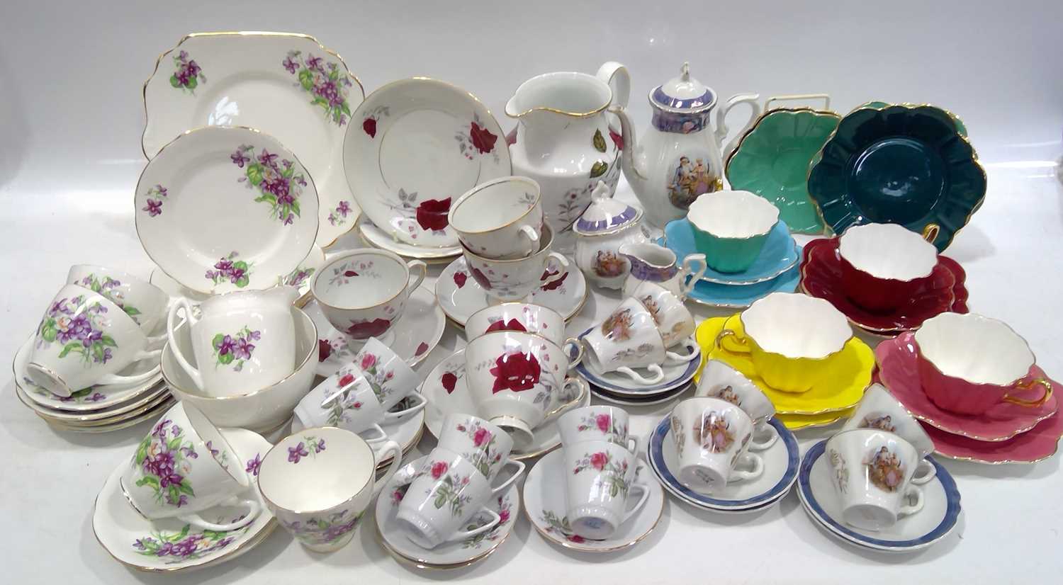Lot 195 - Five Part Tea Sets including Royal Stuart.