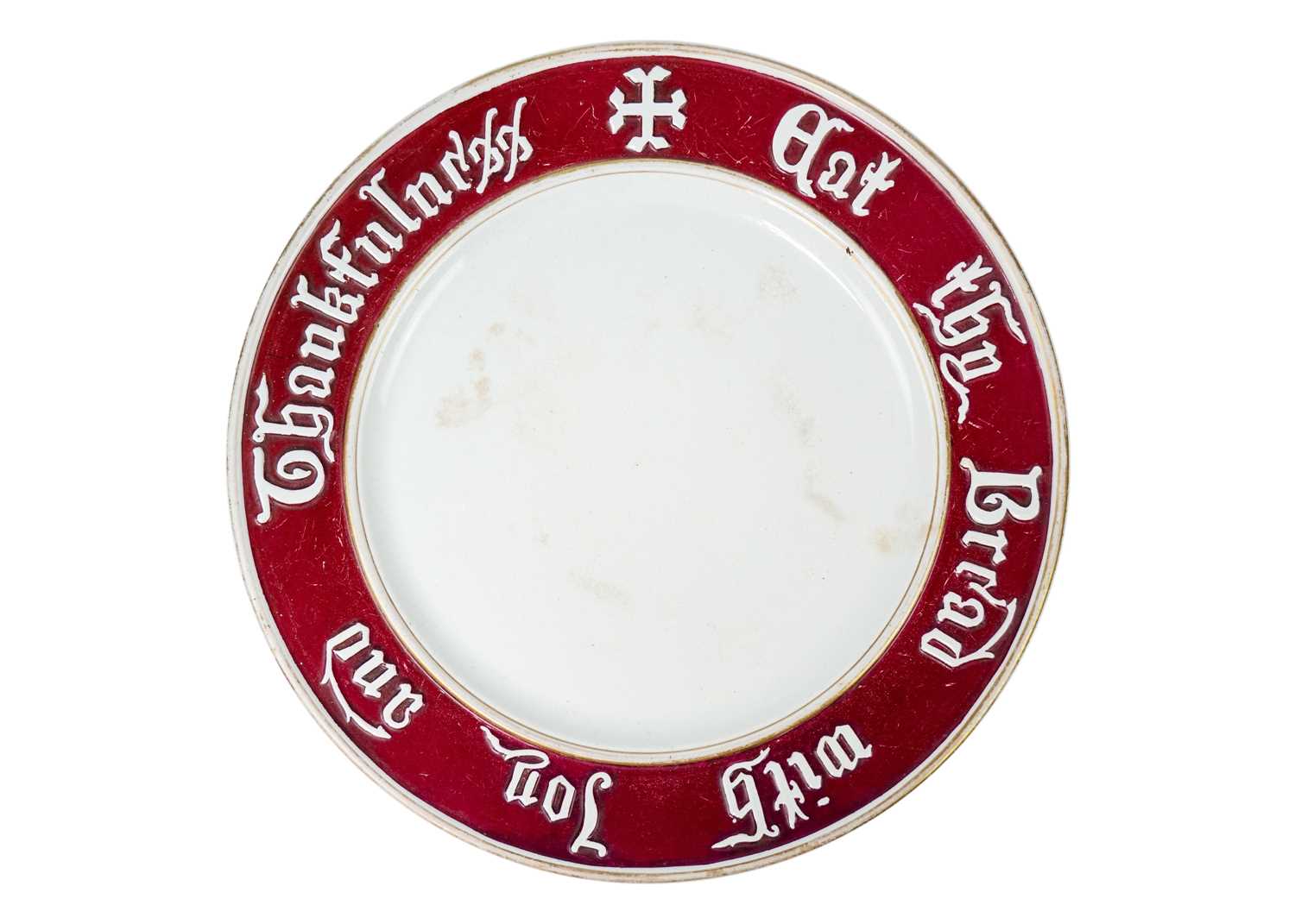Lot 1489 - A 19th century Gothic bread plate.
