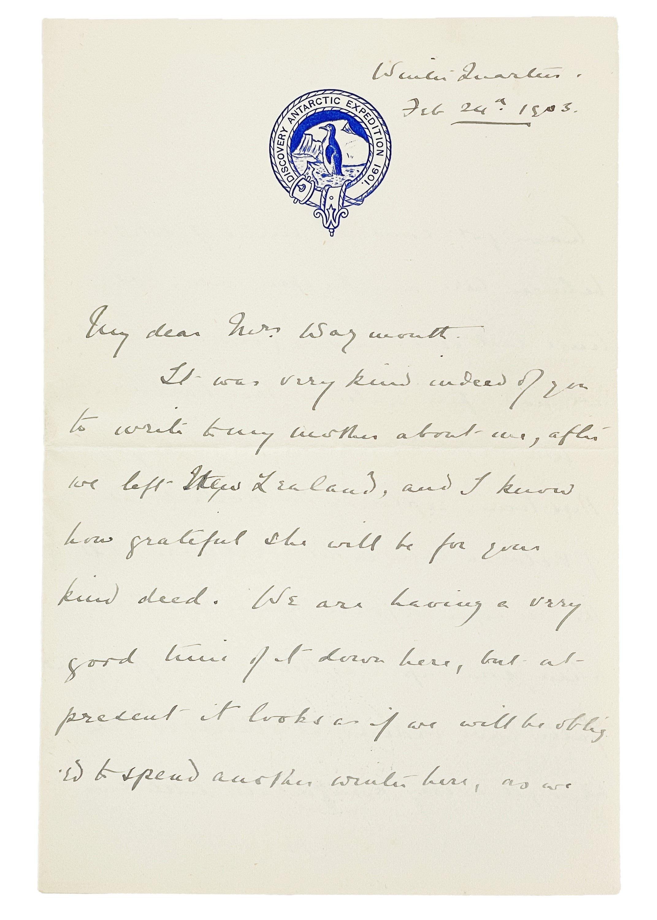 Lot 267 - The Antarctic Letters, written from the