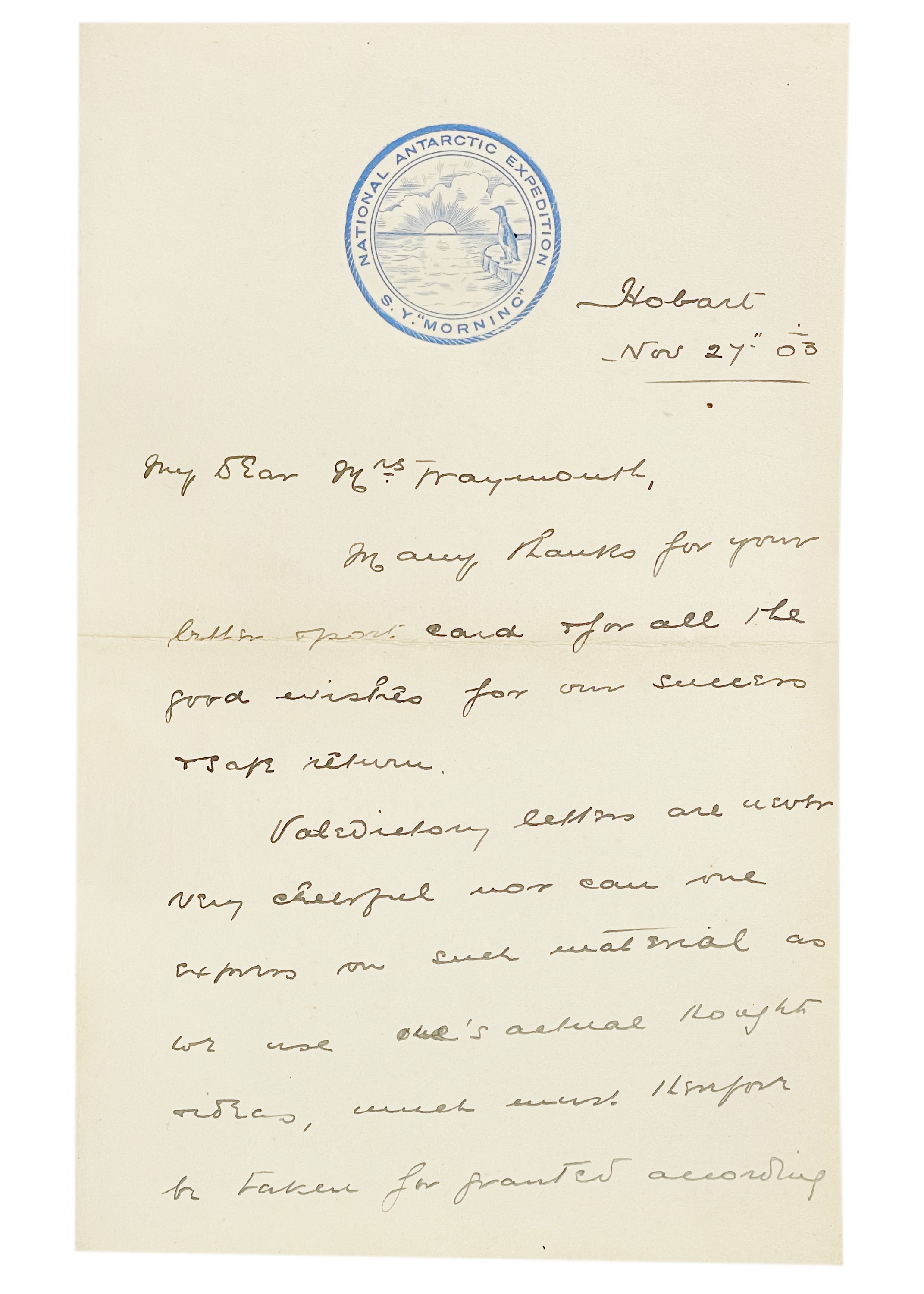 Lot 271 - The Antarctic Letters, written from the