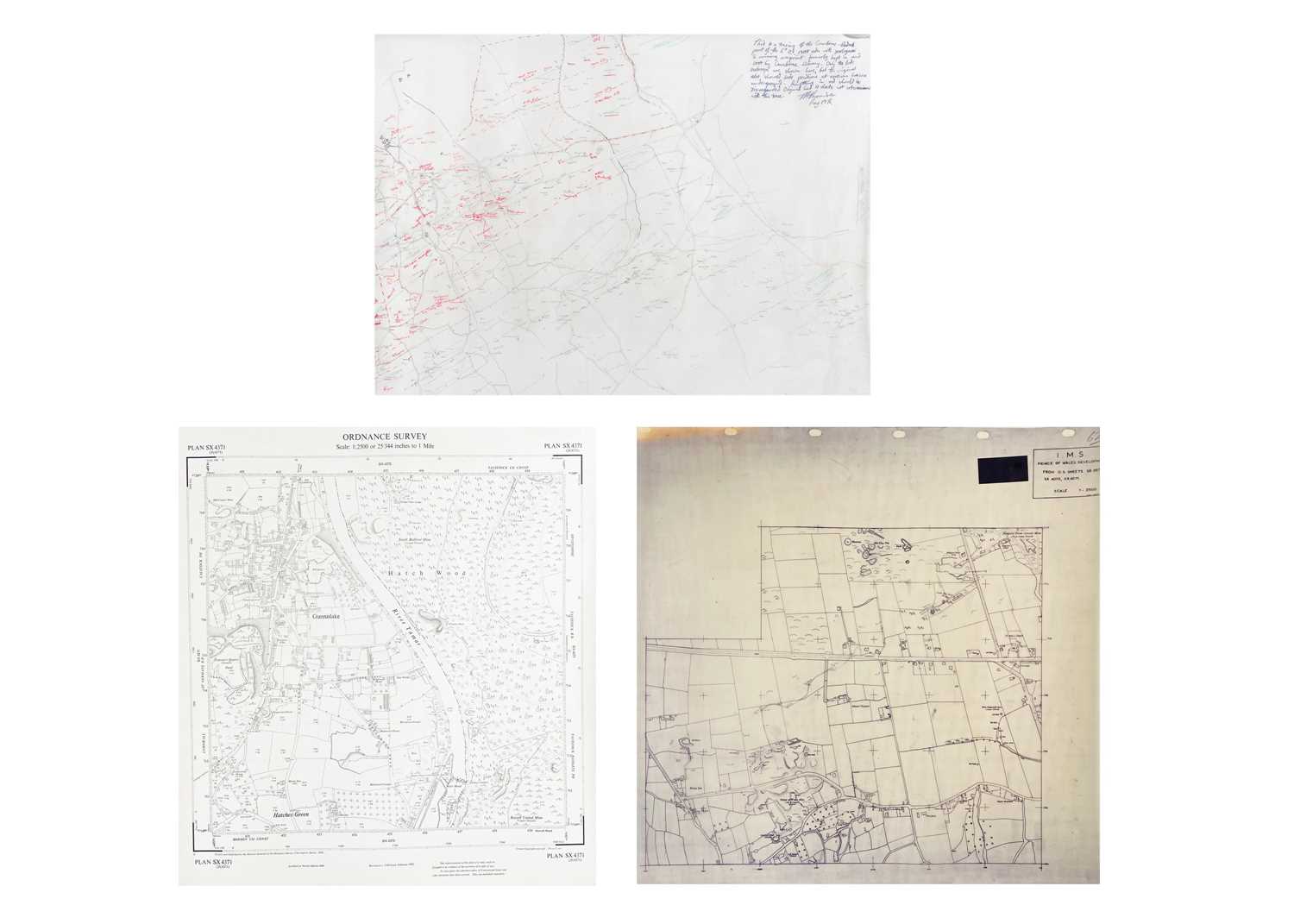 Lot 182 - A large collection of plans, OS maps, graphs
