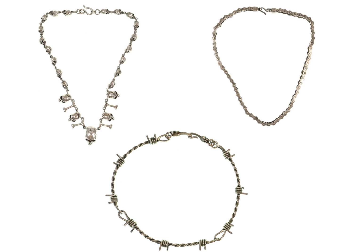 Lot 271 - A selection of three 925 silver Gothic style