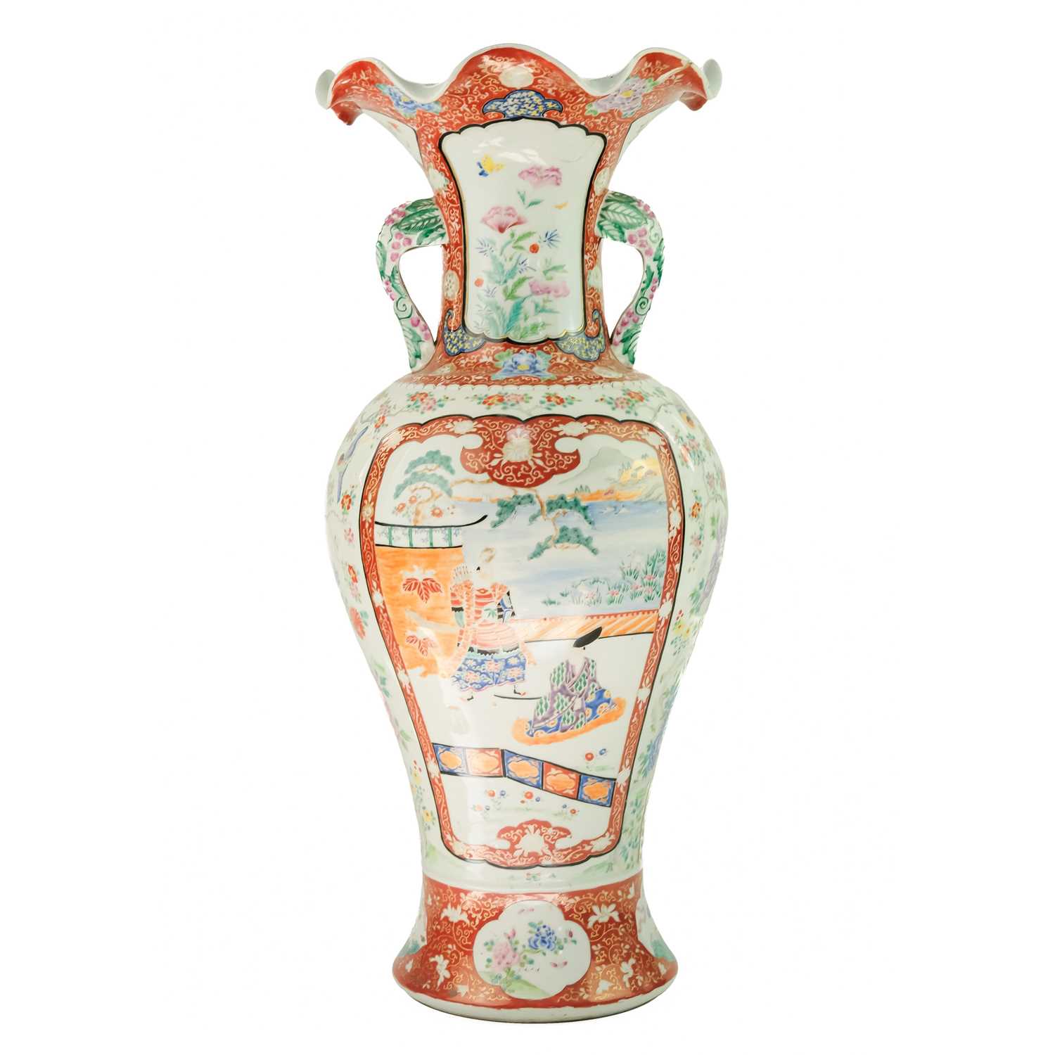 Lot 1061 - A large Japanese porcelain floor standing