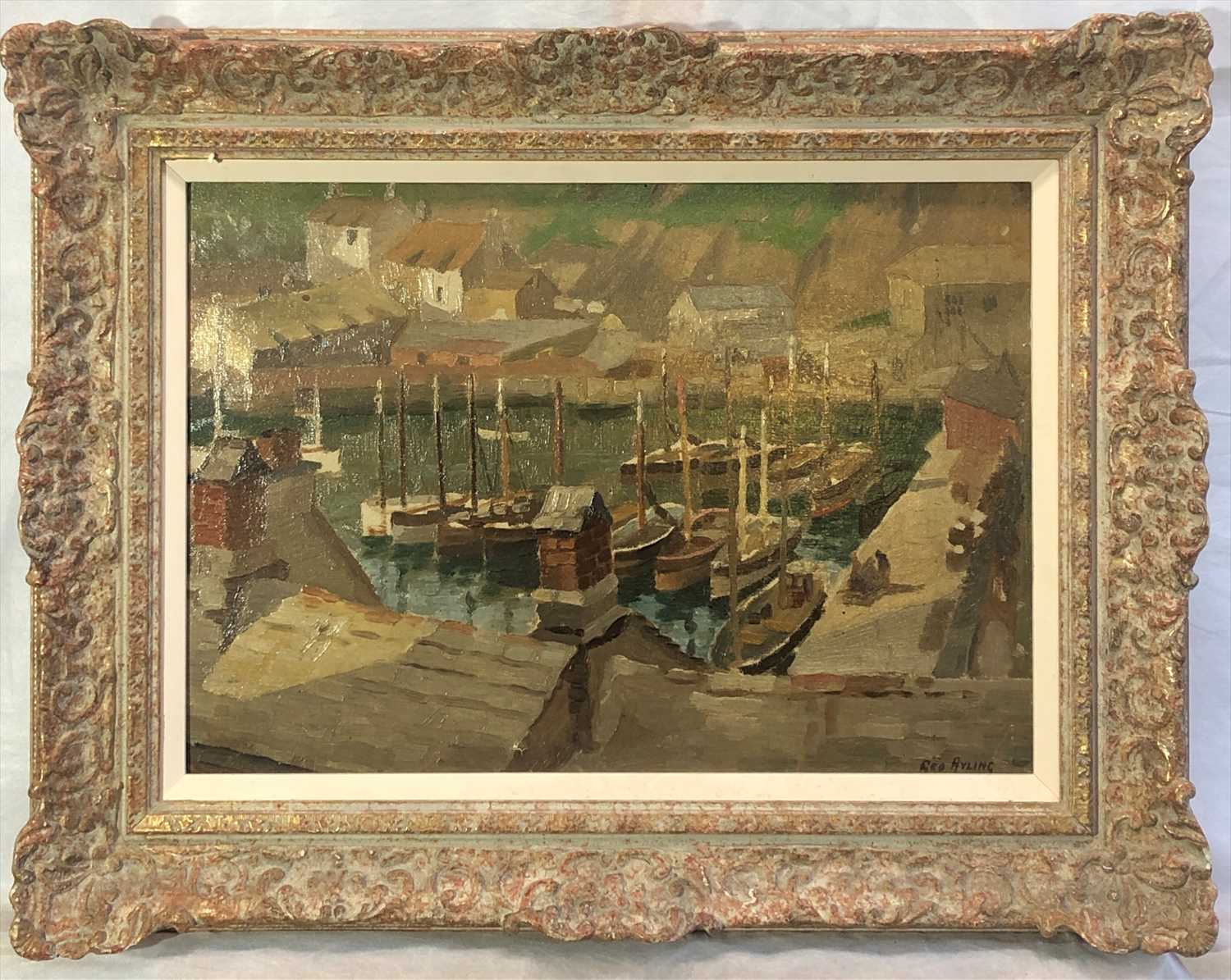 Lot 473 - George AYLING (1887-1960) Polperro from the