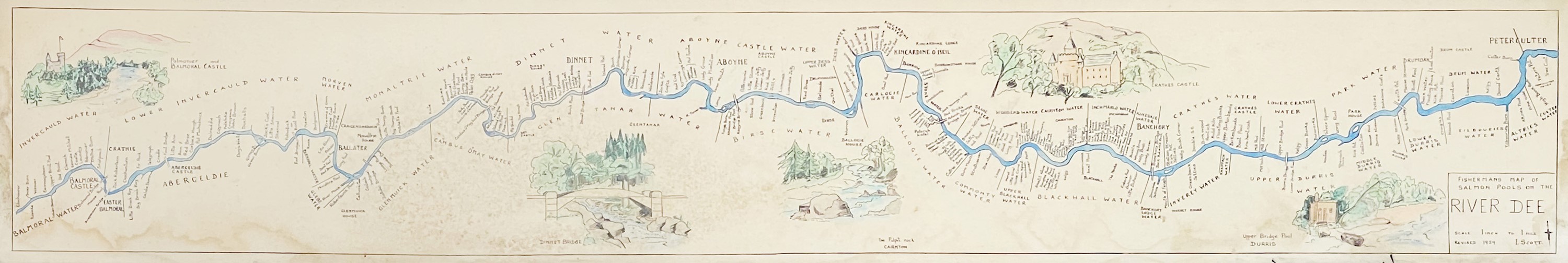 Lot 471 - 'Fishermans Map of Salmon Pools on the River