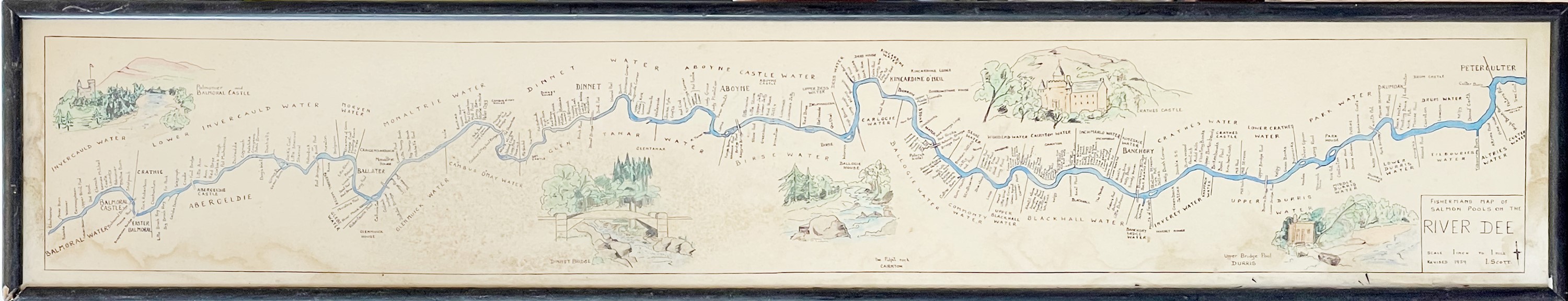 Lot 471 - 'Fishermans Map of Salmon Pools on the River
