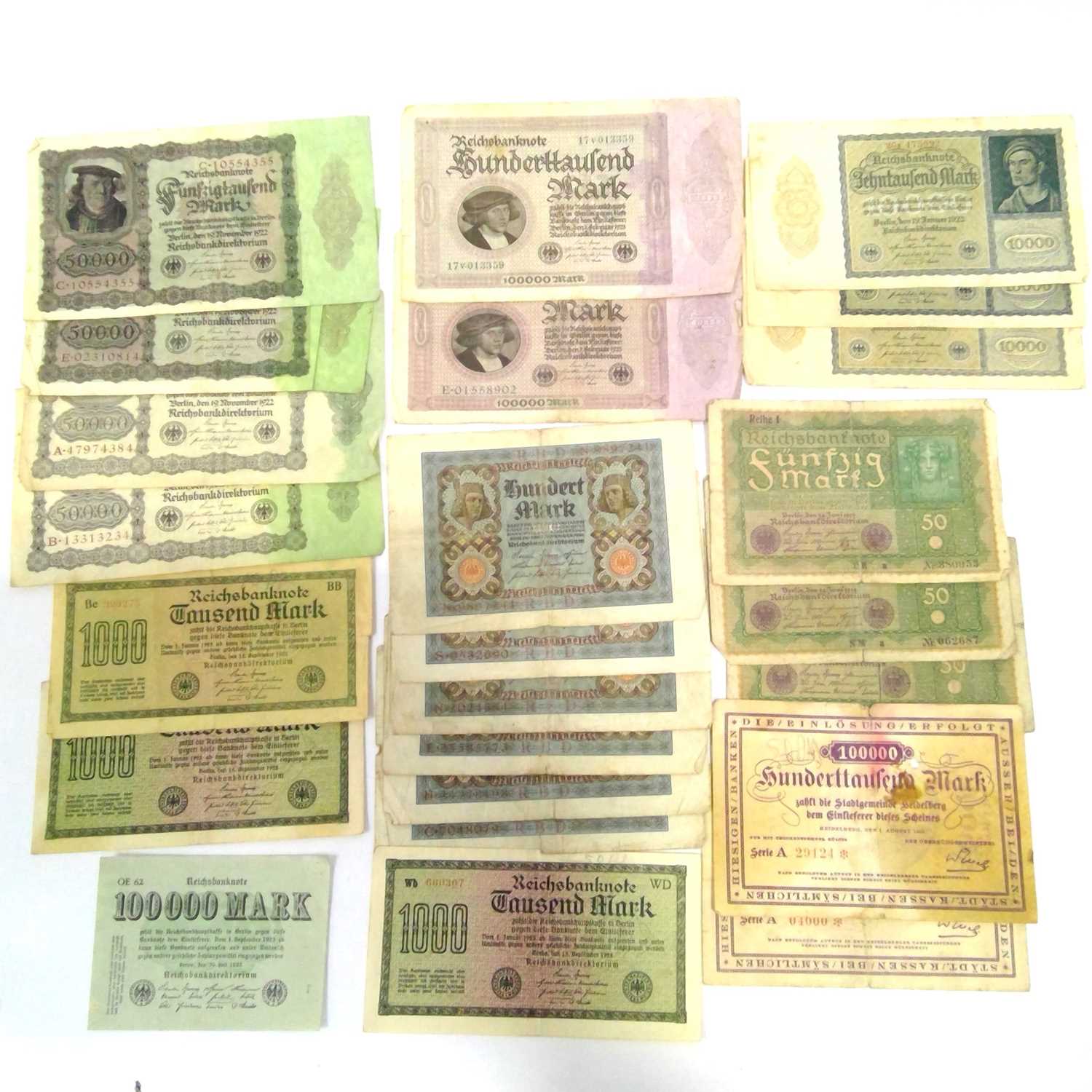 Lot 109 - A collection of bank notes from the